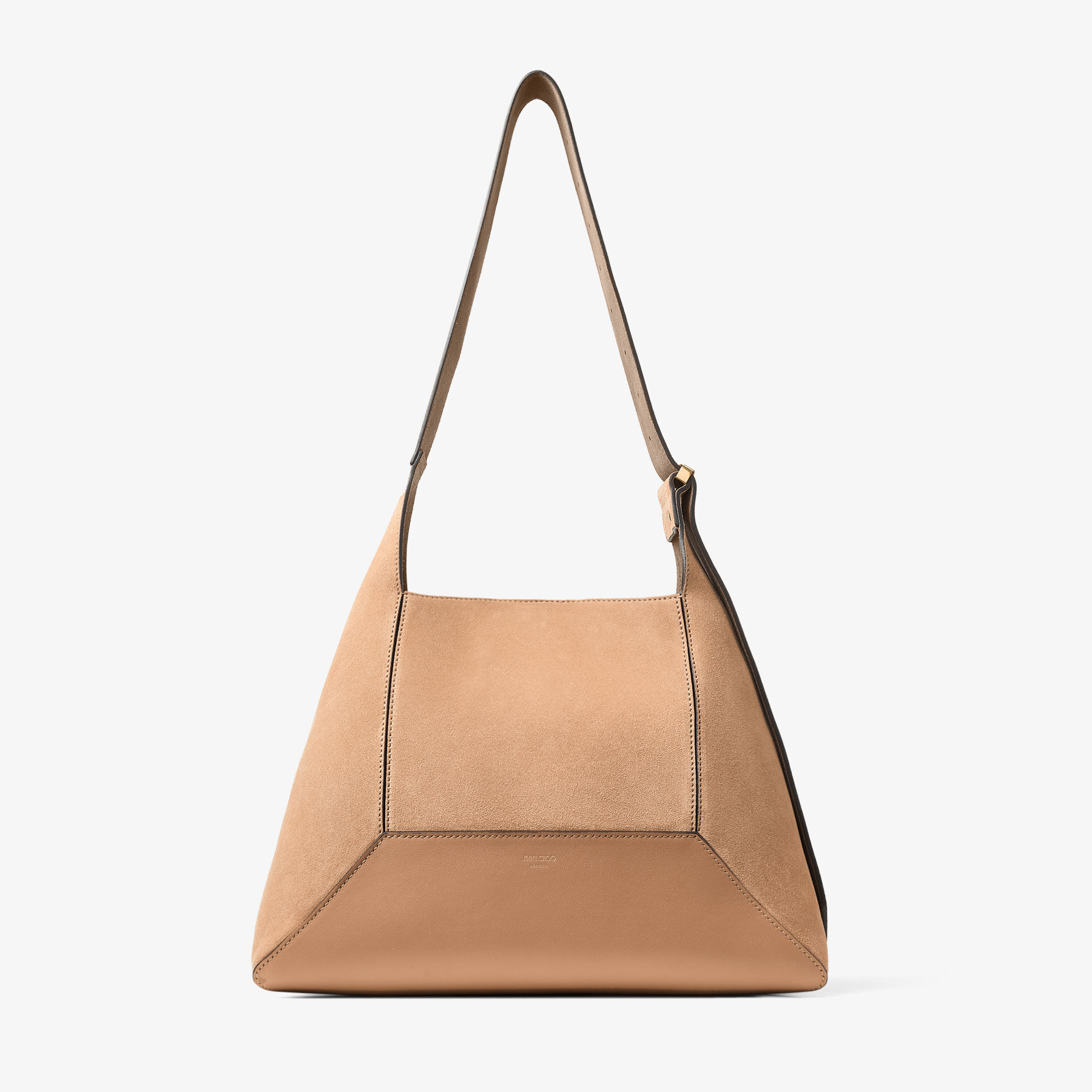 Diamond Hobo M | Toffee Suede Shoulder Bag | JIMMY CHOO