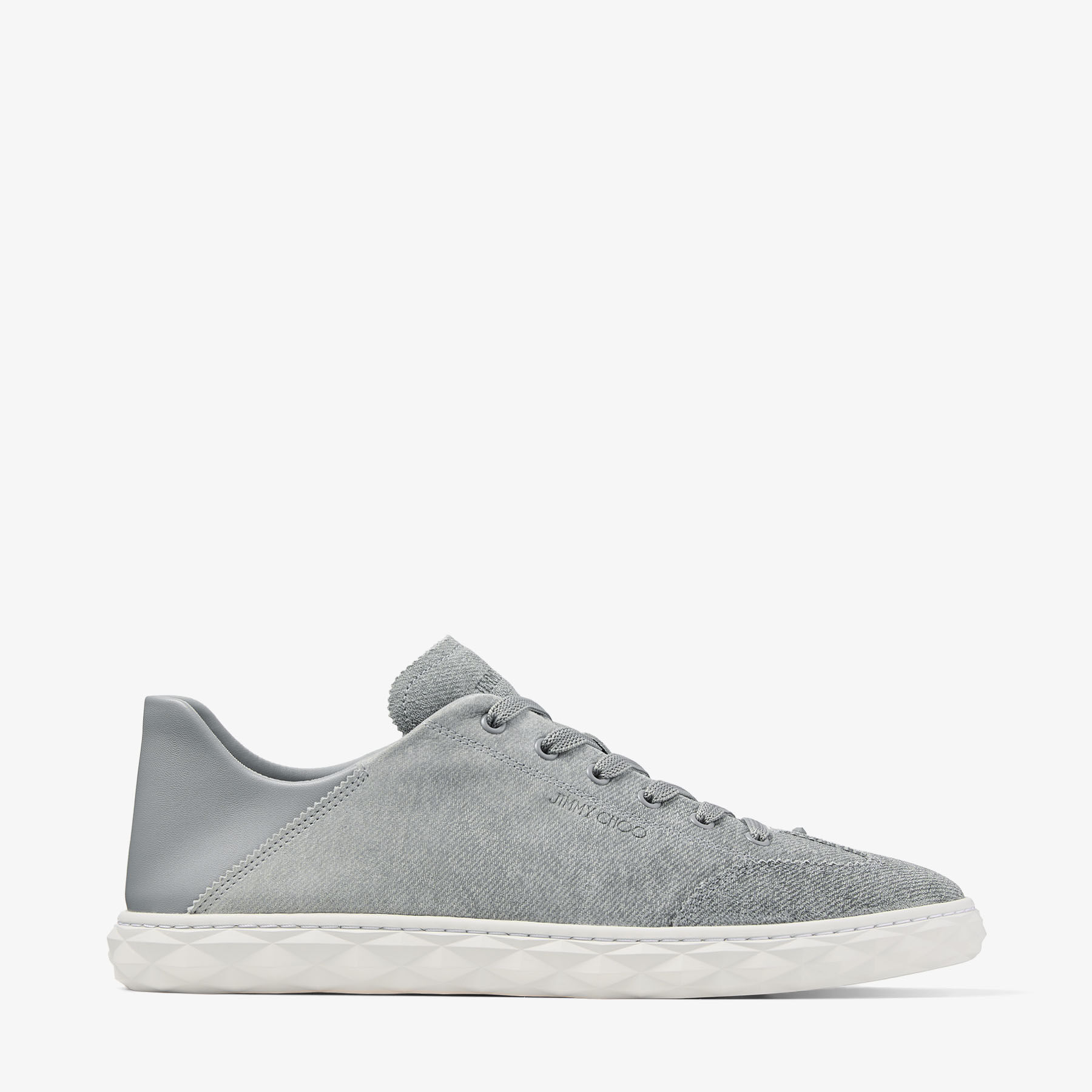 Diamond Light Flex F | Dove Denim Suede Mix Low Top Trainers | JIMMY CHOO