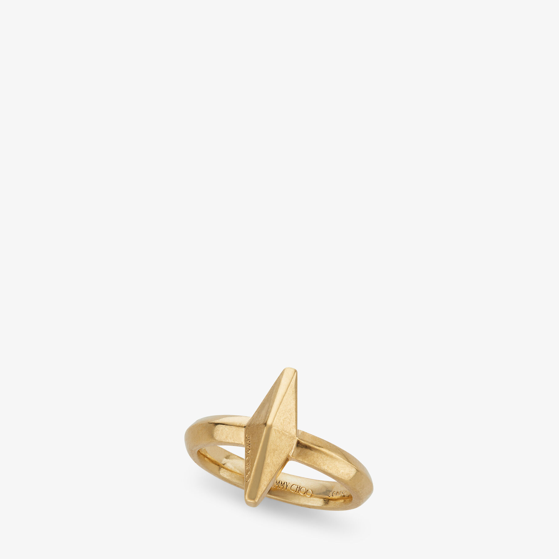 DIAMOND RING | Gold-Finish Ring | New Collection | JIMMY CHOO
