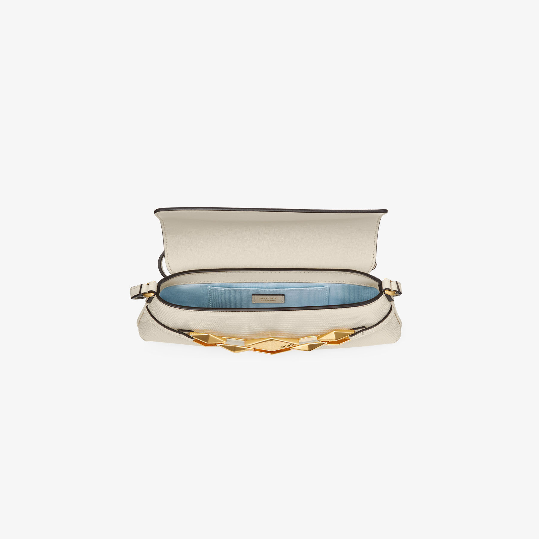 Diamond Shoulder | Bamboo Lizard Print Mini Bag | JIMMY CHOO