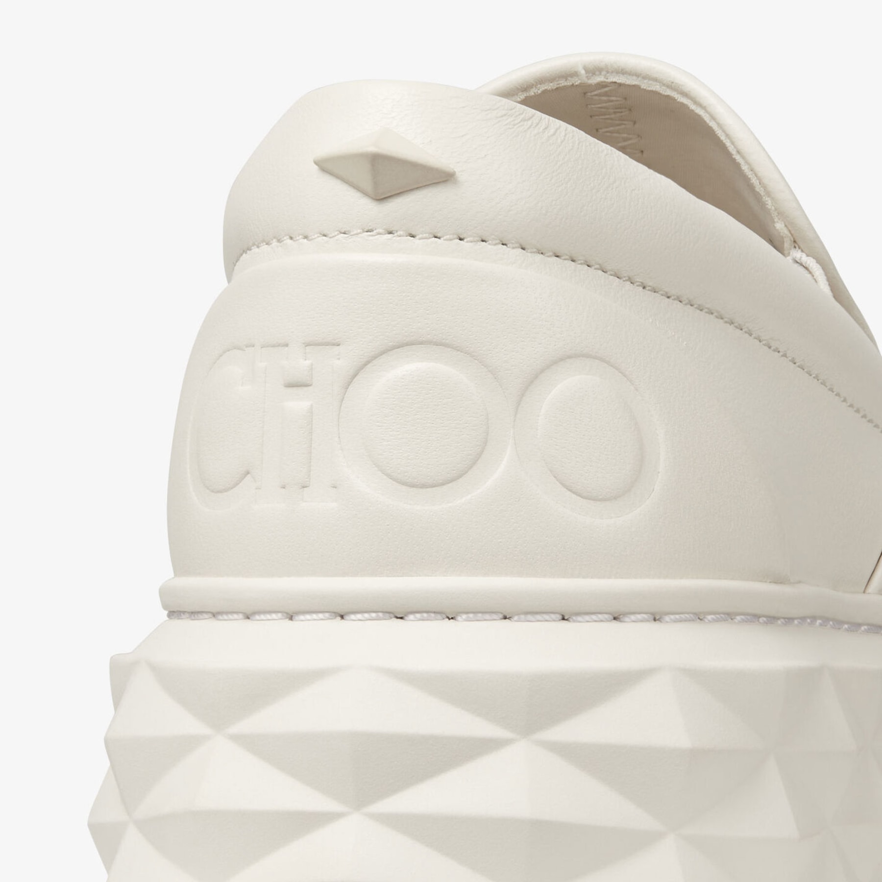 Diamond Slip On/M | Latte Embossed Leather Trainer | JIMMY CHOO UK