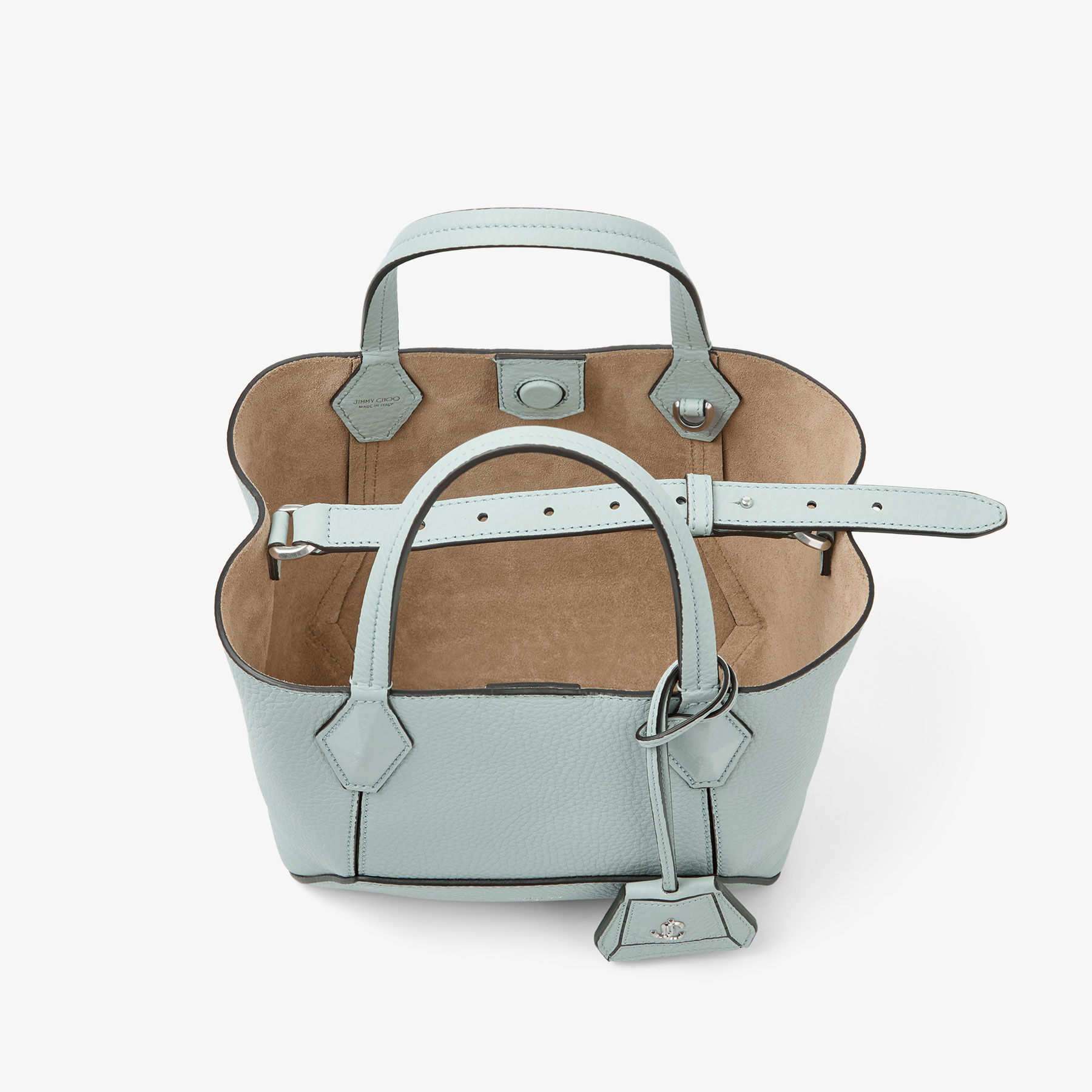 Diamond Tote S | Light Verde Calf Leather Tote Bag | JIMMY CHOO