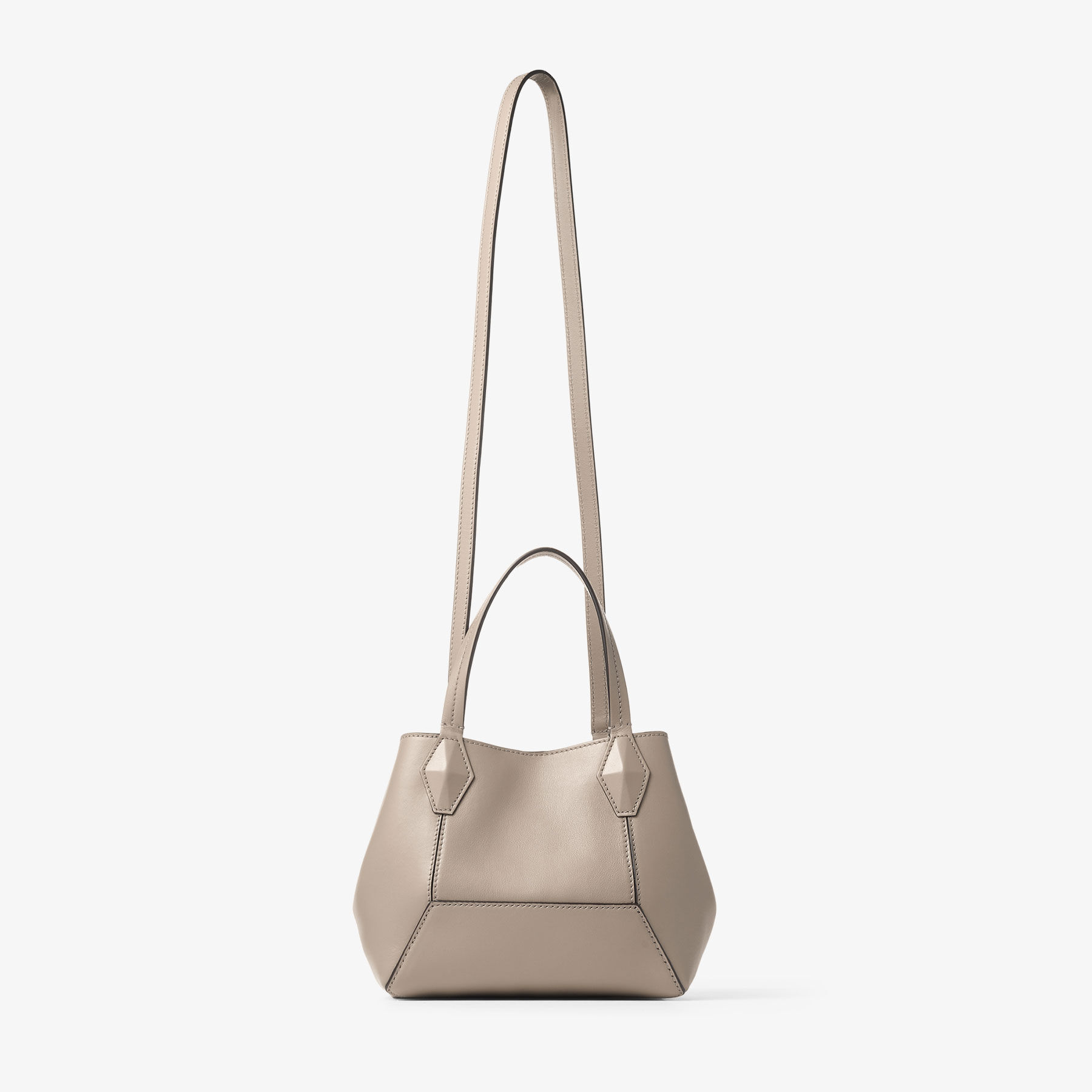 Diamond |Taupe Calf Leather Tote Bag | JIMMY CHOO