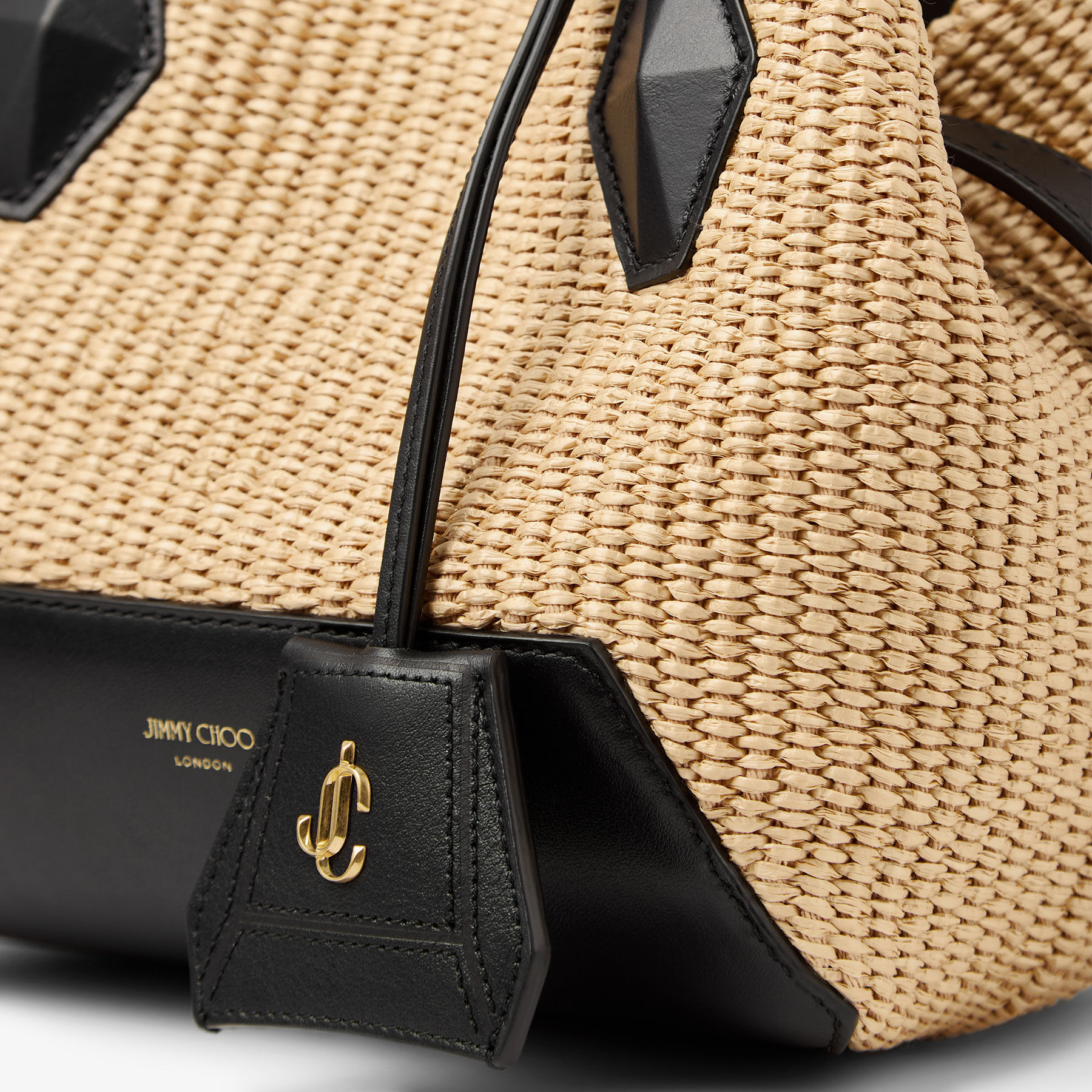 Diamond Tote S | Natutal Raffia Tote Bag | JIMMY CHOO