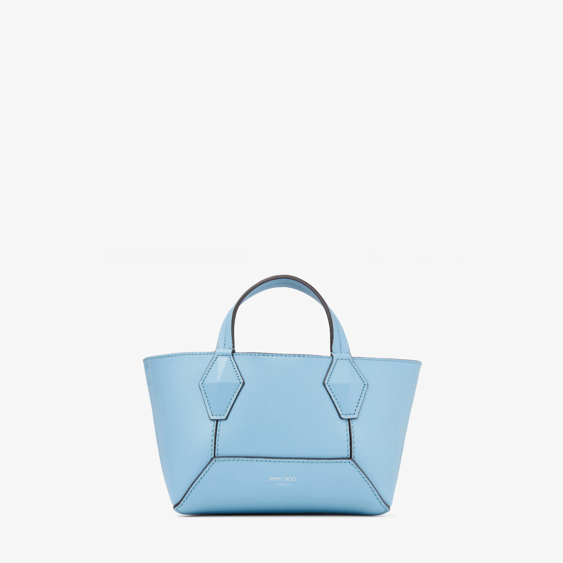 Diamond Tote/XS | Dusty Blue Leather Mini Tote Bag | JIMMY CHOO