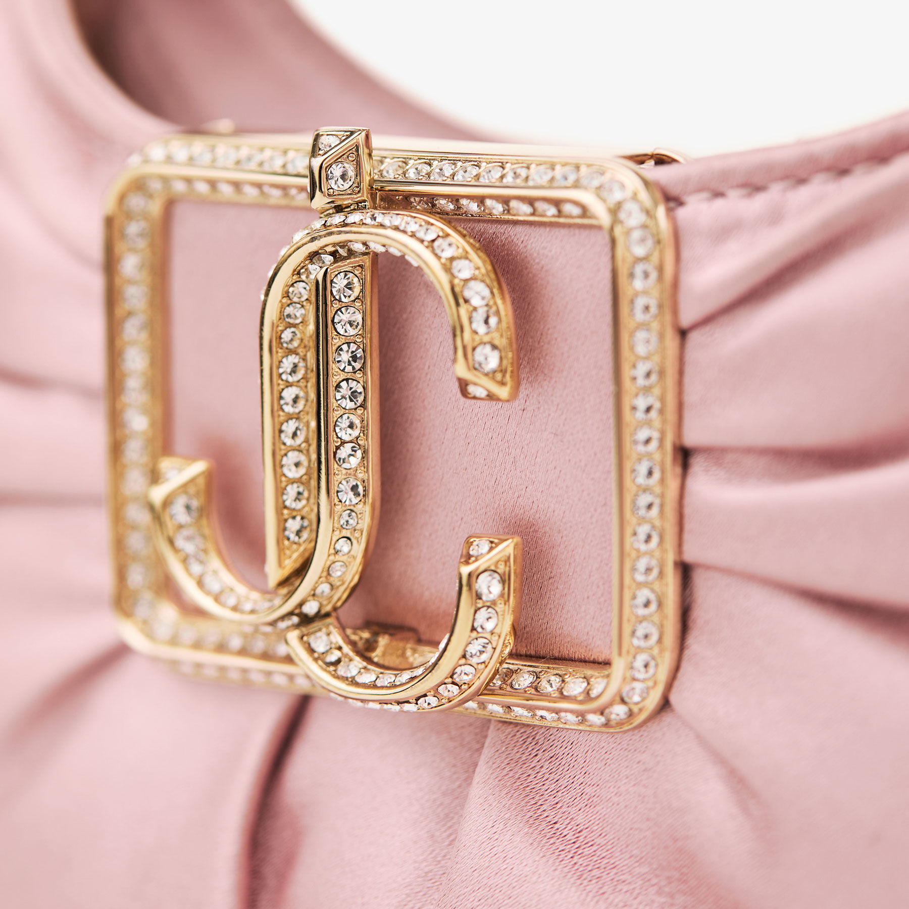 Edie Hobo Mini | Rose Satin Mini Bag | JIMMY CHOO