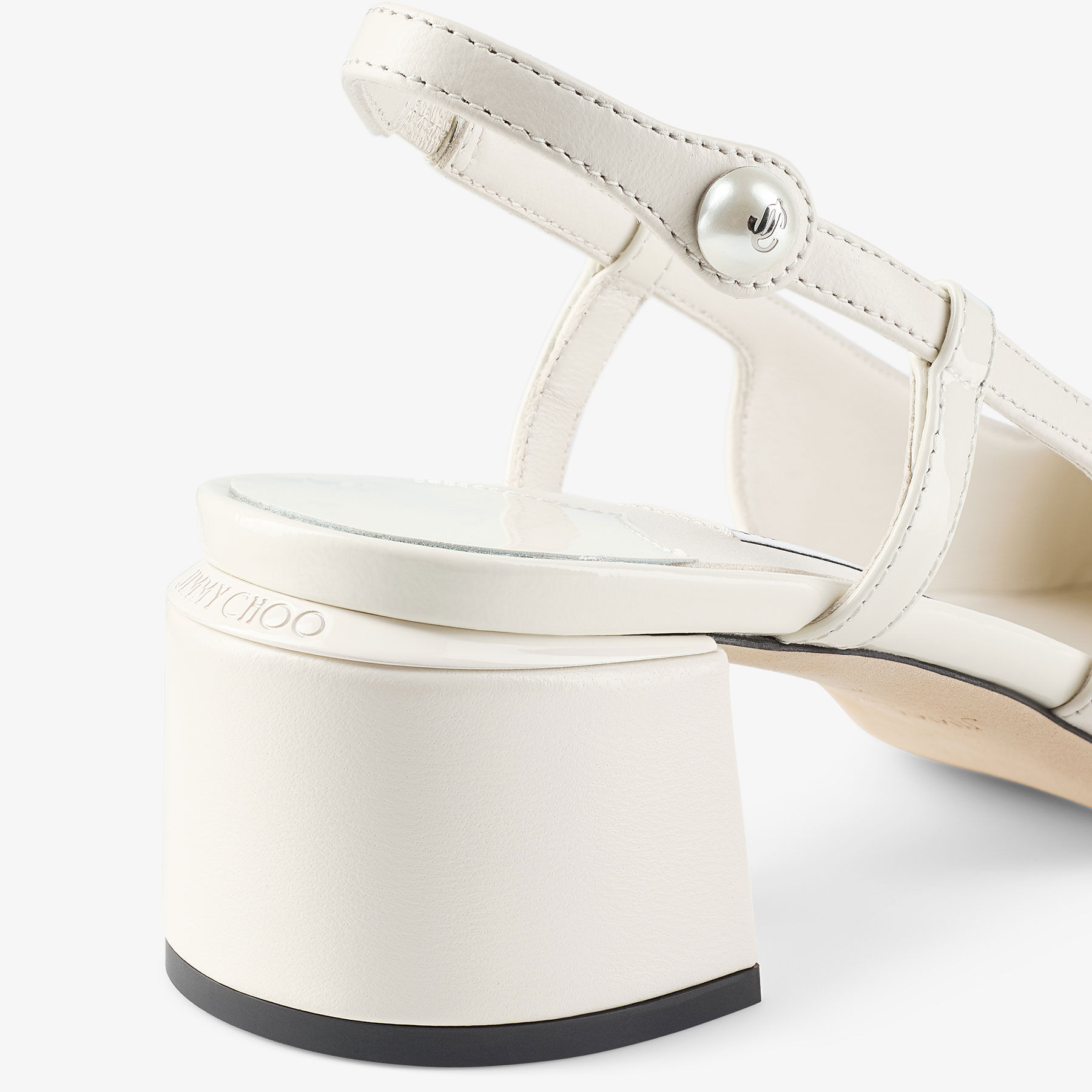 Elisa Sling Back 45 | Latte Patent Leather Pumps | JIMMY CHOO UK