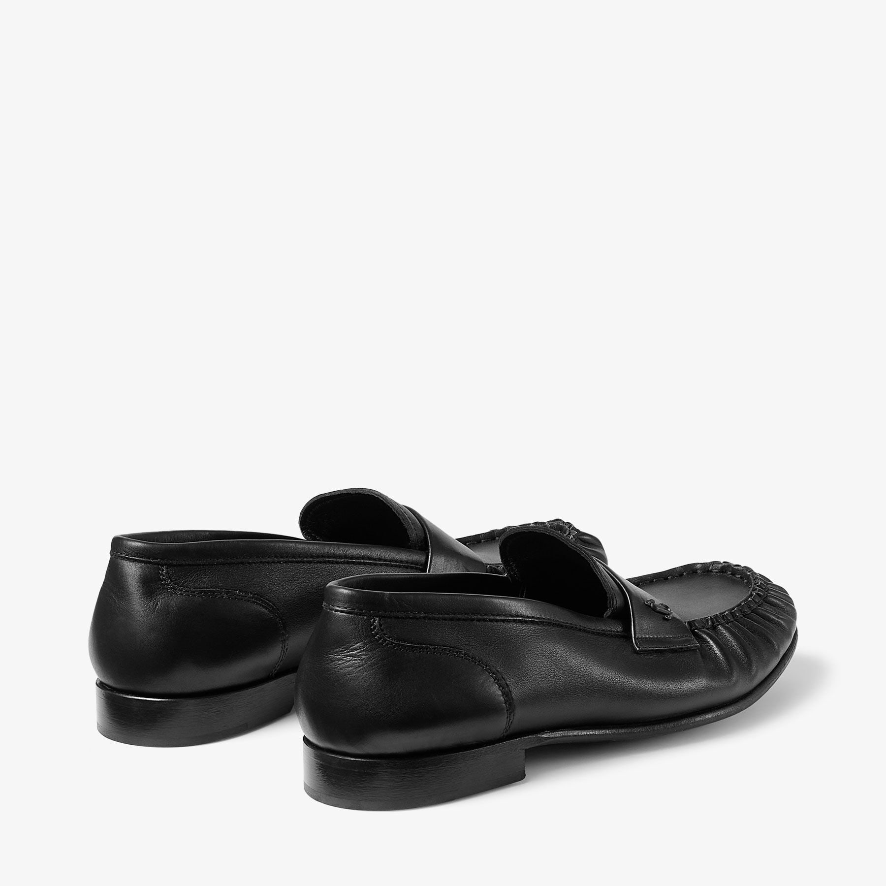 Ellis Loafer F | Black Soft Leather Loafers | JIMMY CHOO