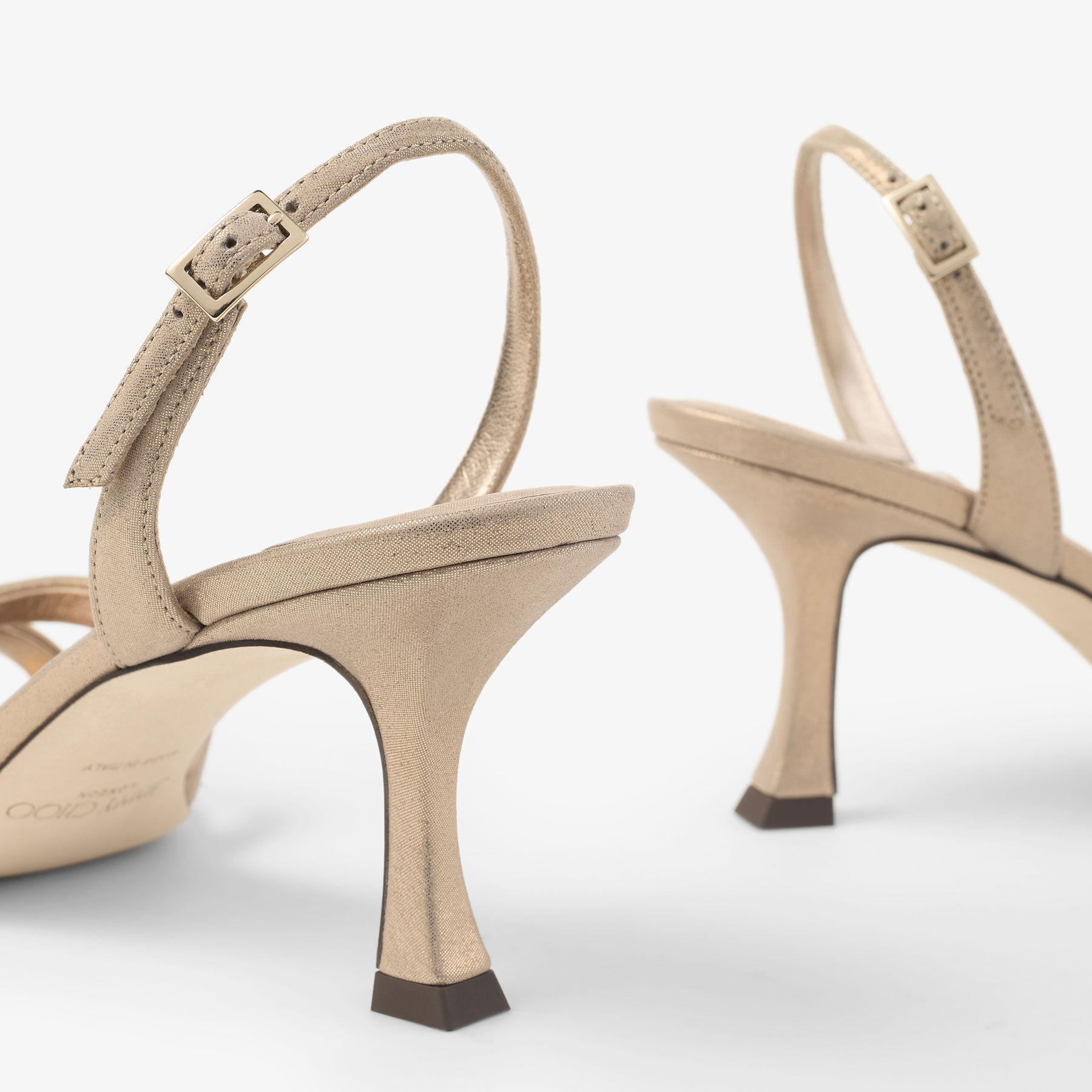 Elsy 70 | Gold Shimmer Suede Sandals | JIMMY CHOO