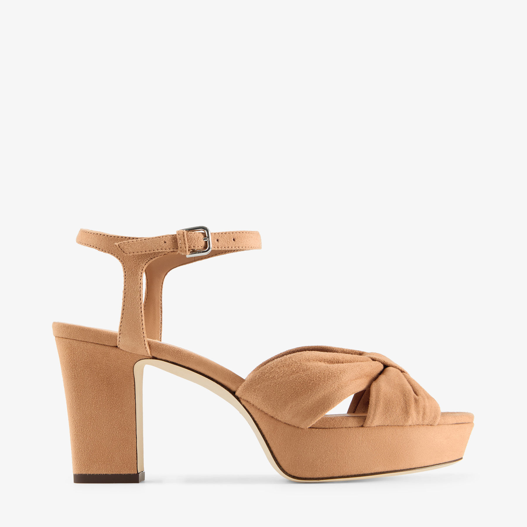 Heloise 80 | Toffee Suede Platform Sandals | JIMMY CHOO