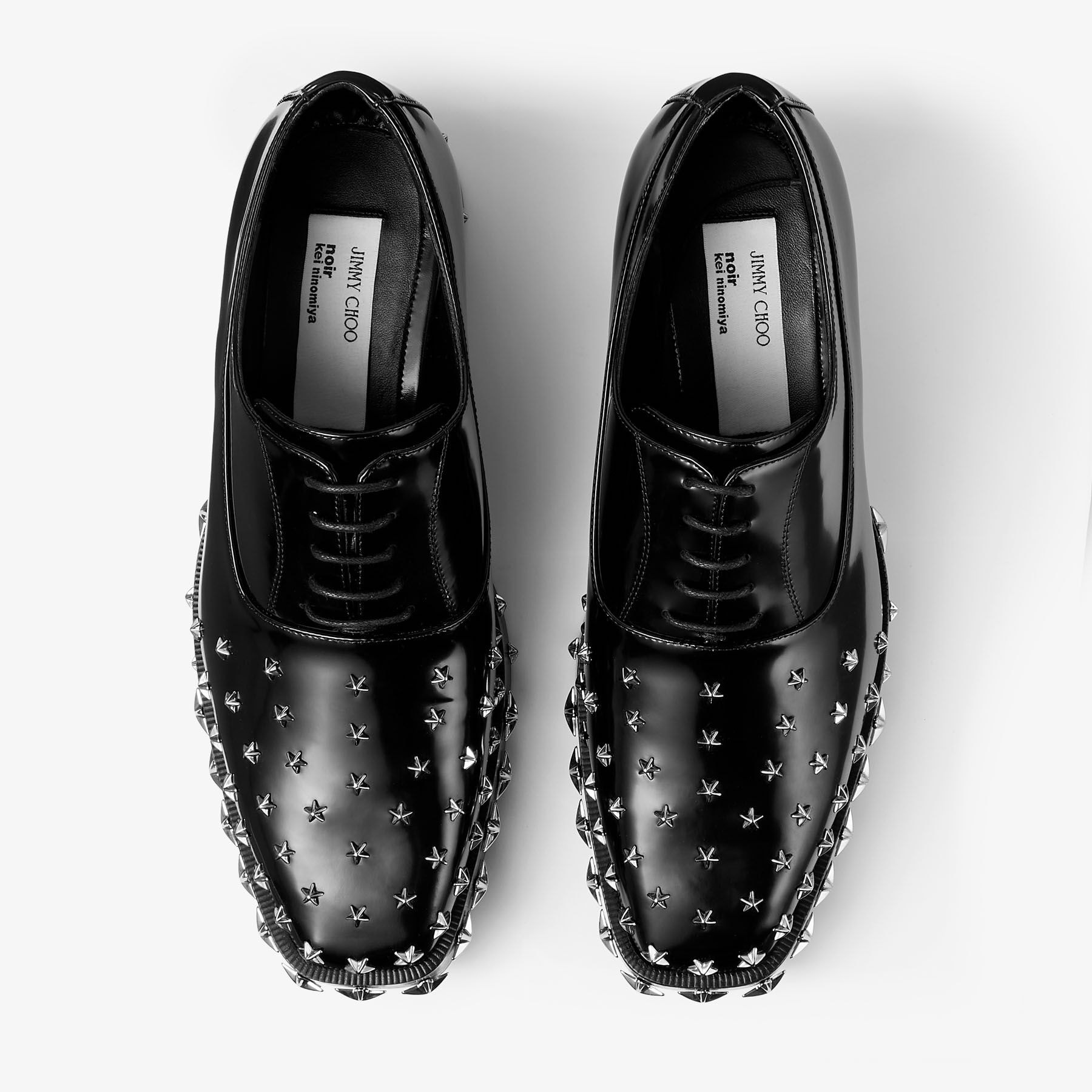 Jimmy Choo noir kei ninomiya Star Shoe | Black Polished Calf Leather ...
