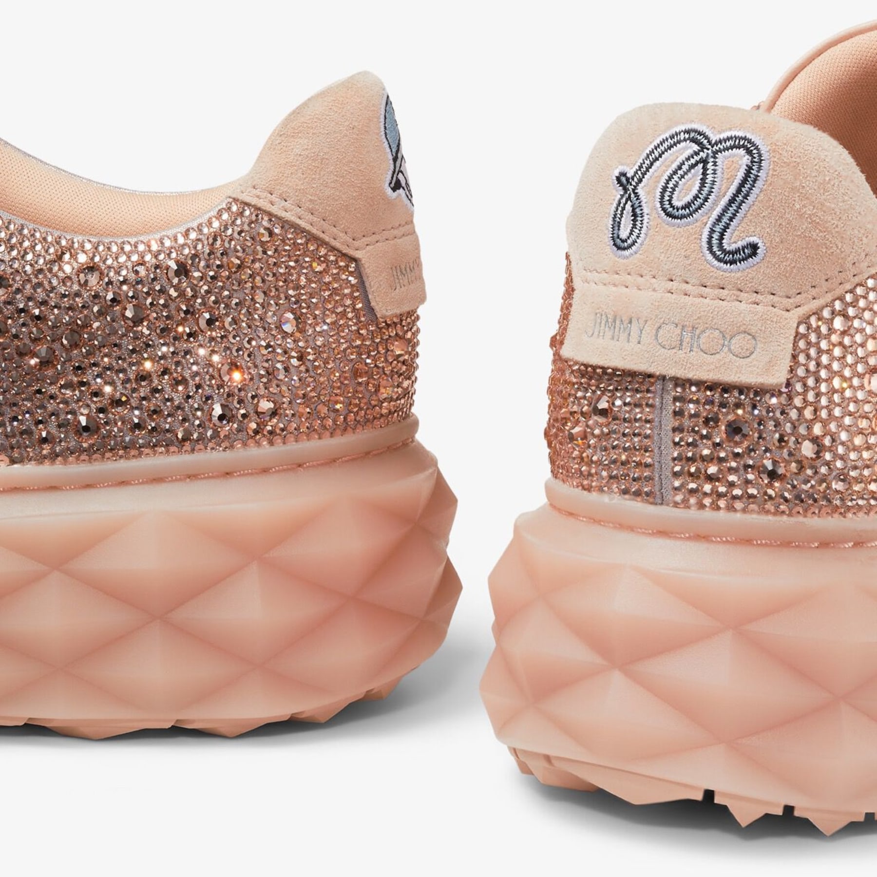 Jimmy Choo / Malbon Diamond/F | Macaron Crystal Shimmer Suede Trainers ...