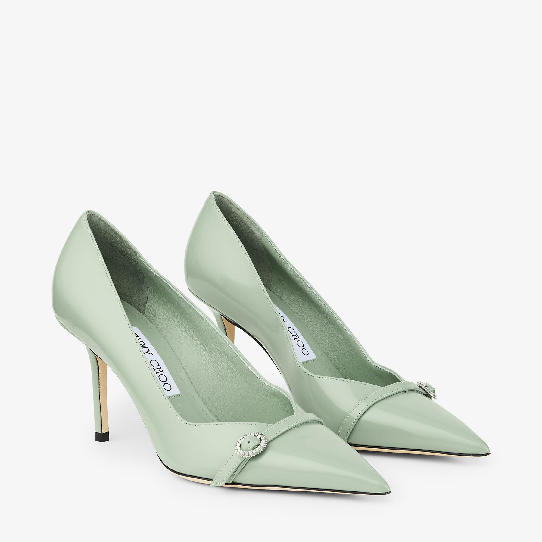 Keari 85 | Verde Soft Spazzolato Leather Pumps | JIMMY CHOO