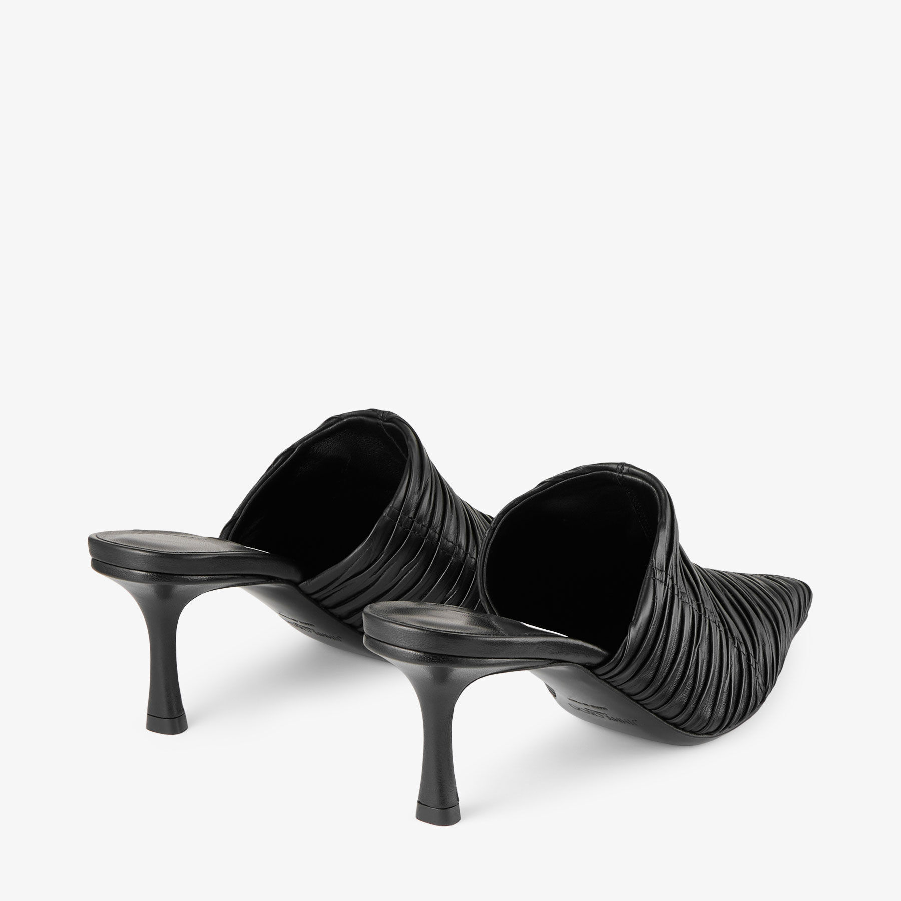 Lotta Mule 65 | Black Leather Mules | JIMMY CHOO