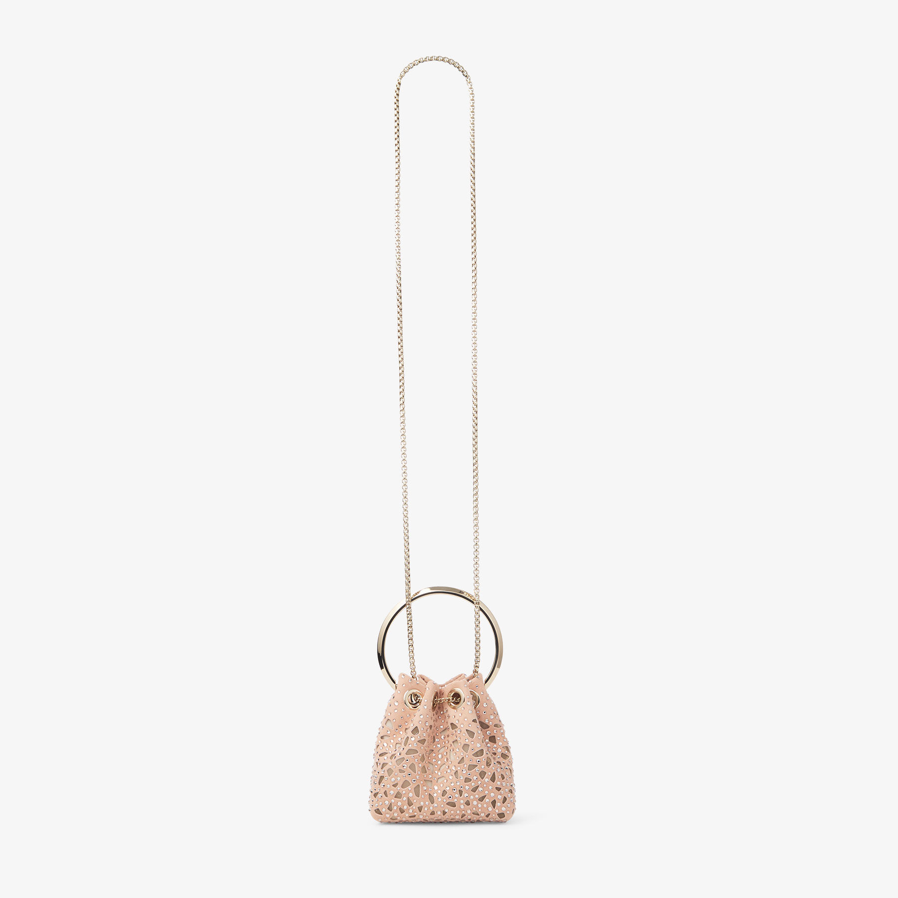 Micro Bon Bon | Macaron Suede Crystal Mini Bag | JIMMY CHOO UK