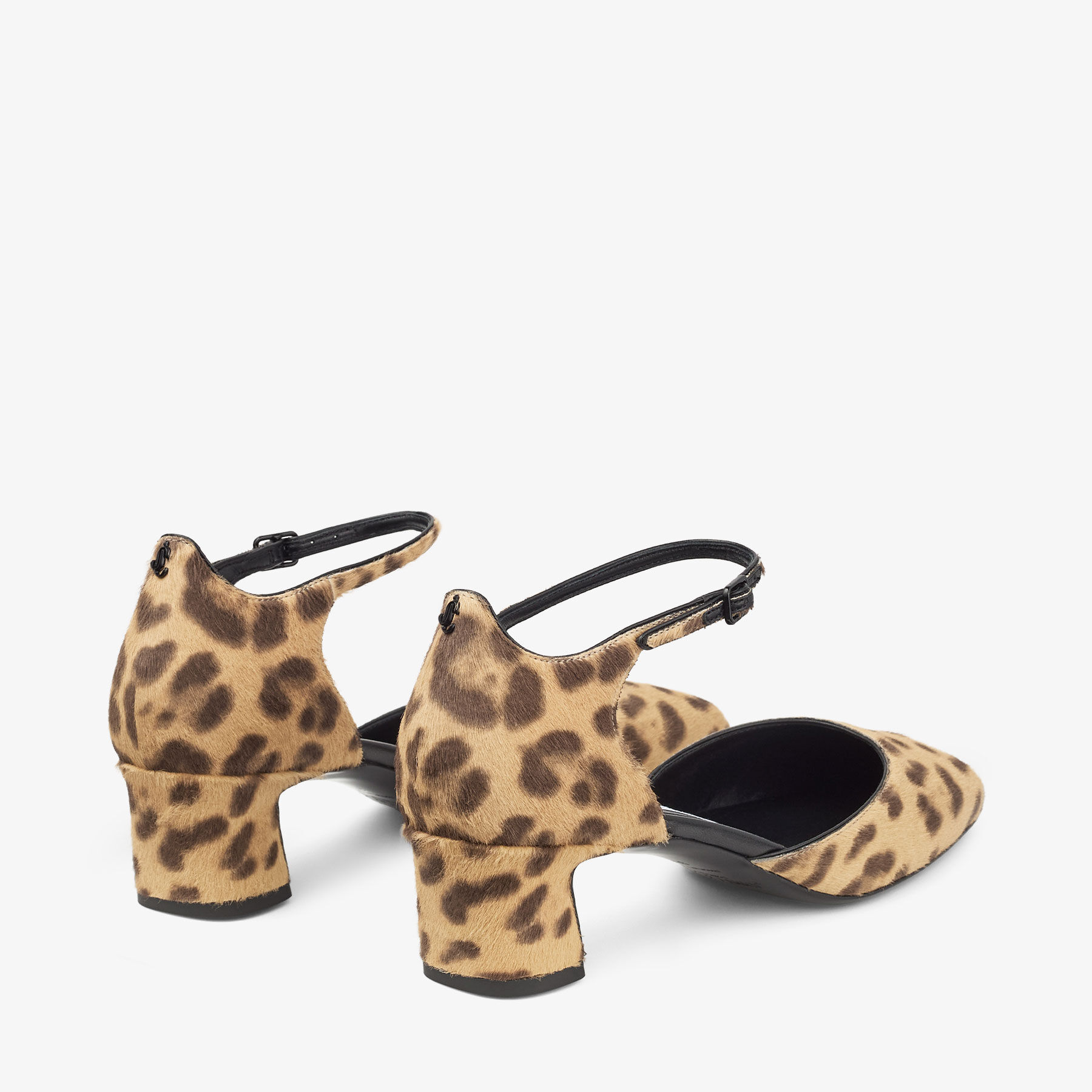 Pixie/BH 45 | Natural Leopard Print Pony Pumps | JIMMY CHOO