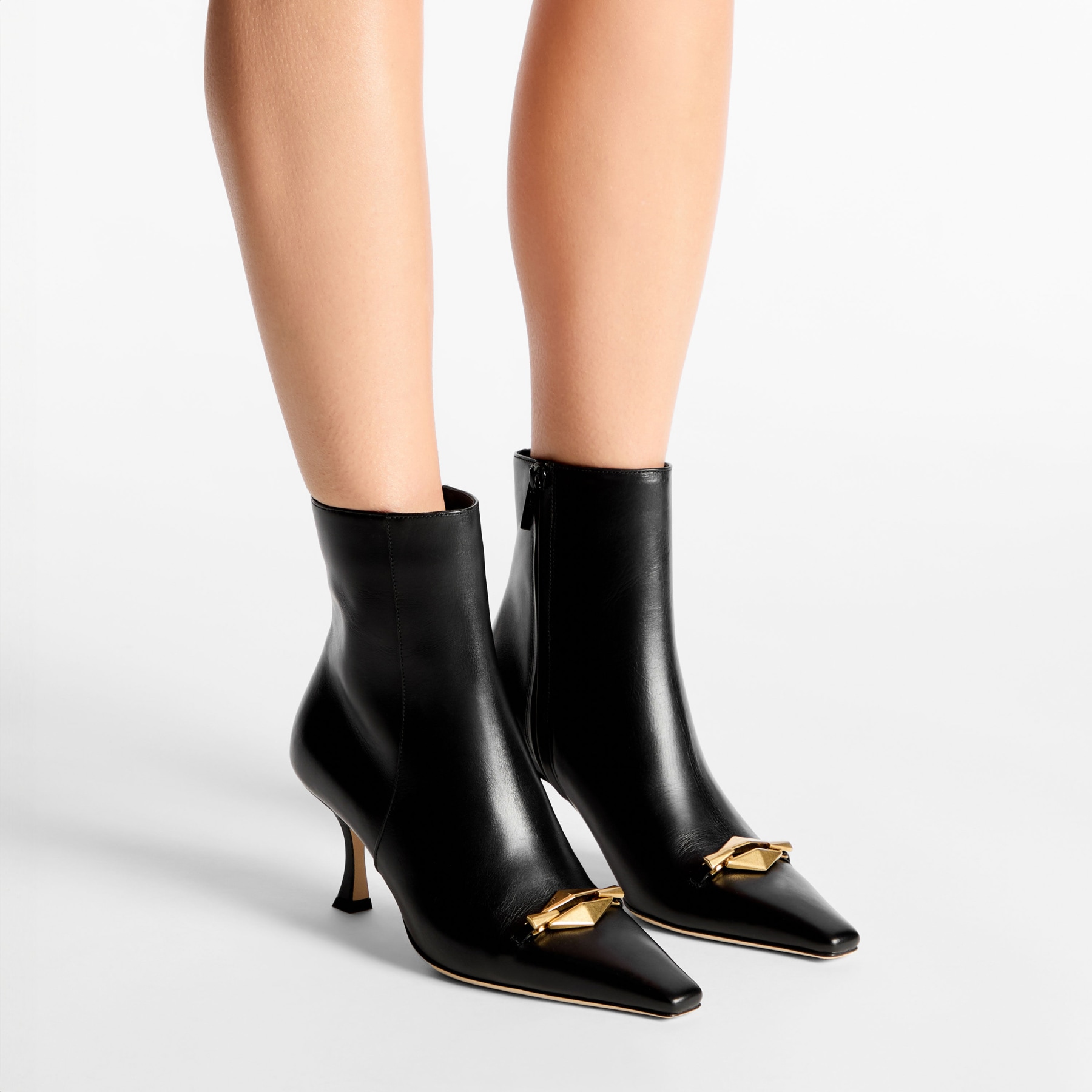 Ryker AB 70 | Black Leather Ankle Boots | JIMMY CHOO