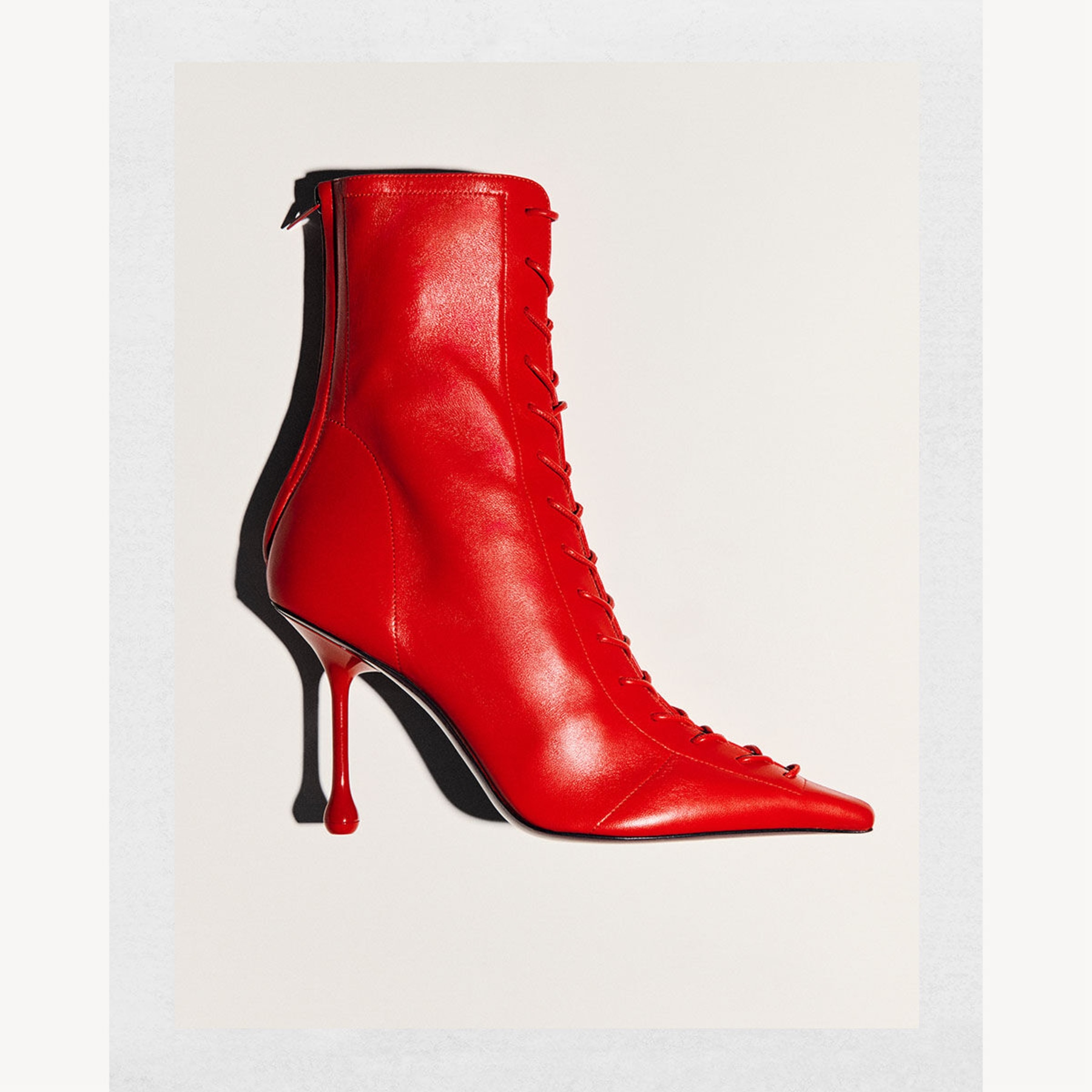 Scarlett Ankle Boot 95 | Postbox Red Nappa Leather Boots | JIMMY CHOO