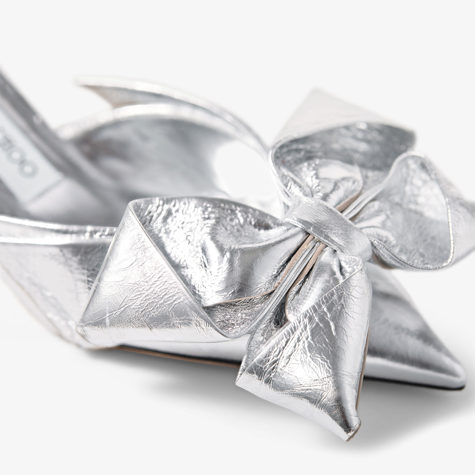 Staz Mule 50 | Silver Metallic Leather Mules | JIMMY CHOO