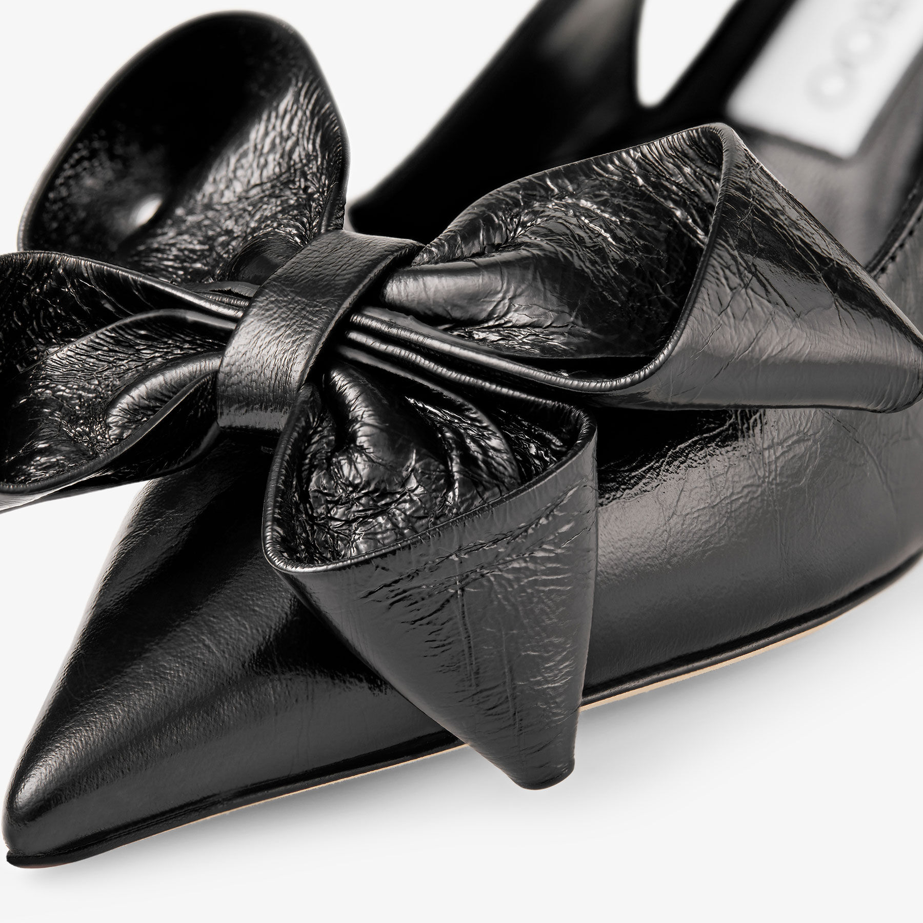 Staz Sling Back 70 | Black Vintage Metallic Leather Pumps | JIMMY CHOO UK
