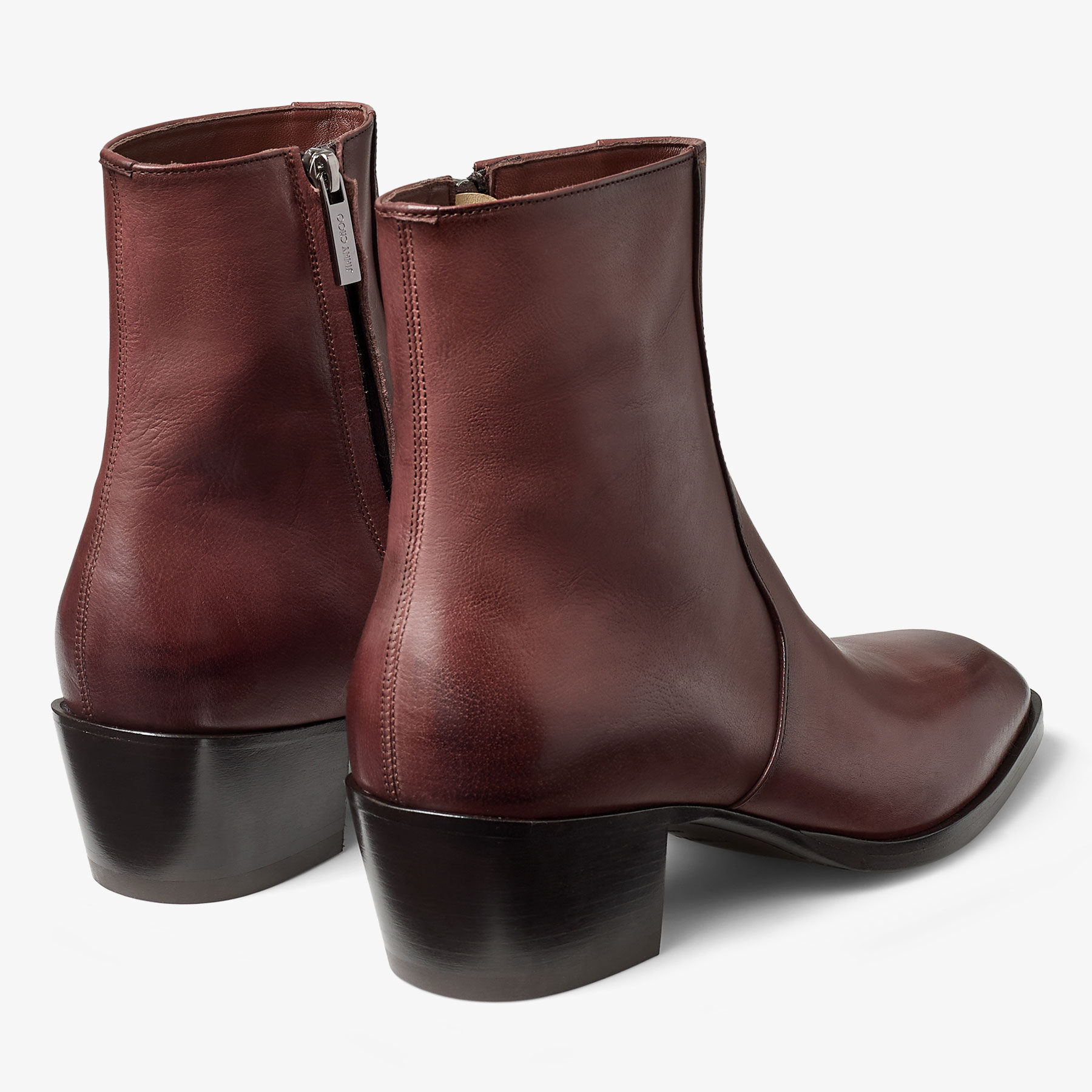 Wilder Boot | Chestnut Buffalo Leather Ankle Boots | JIMMY CHOO