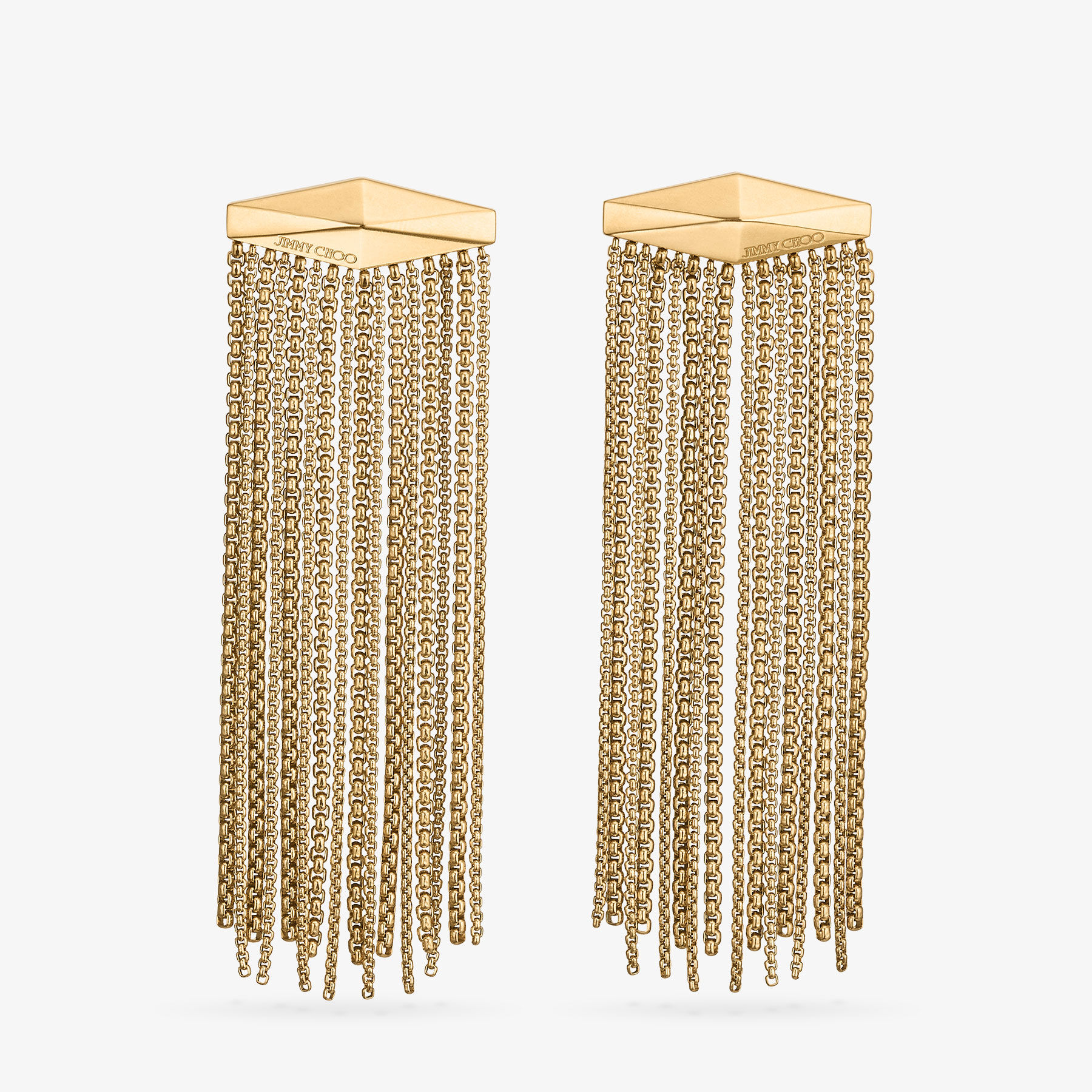 Zandra Earrings | Gold-Finish Crystal Earrings | JIMMY CHOO