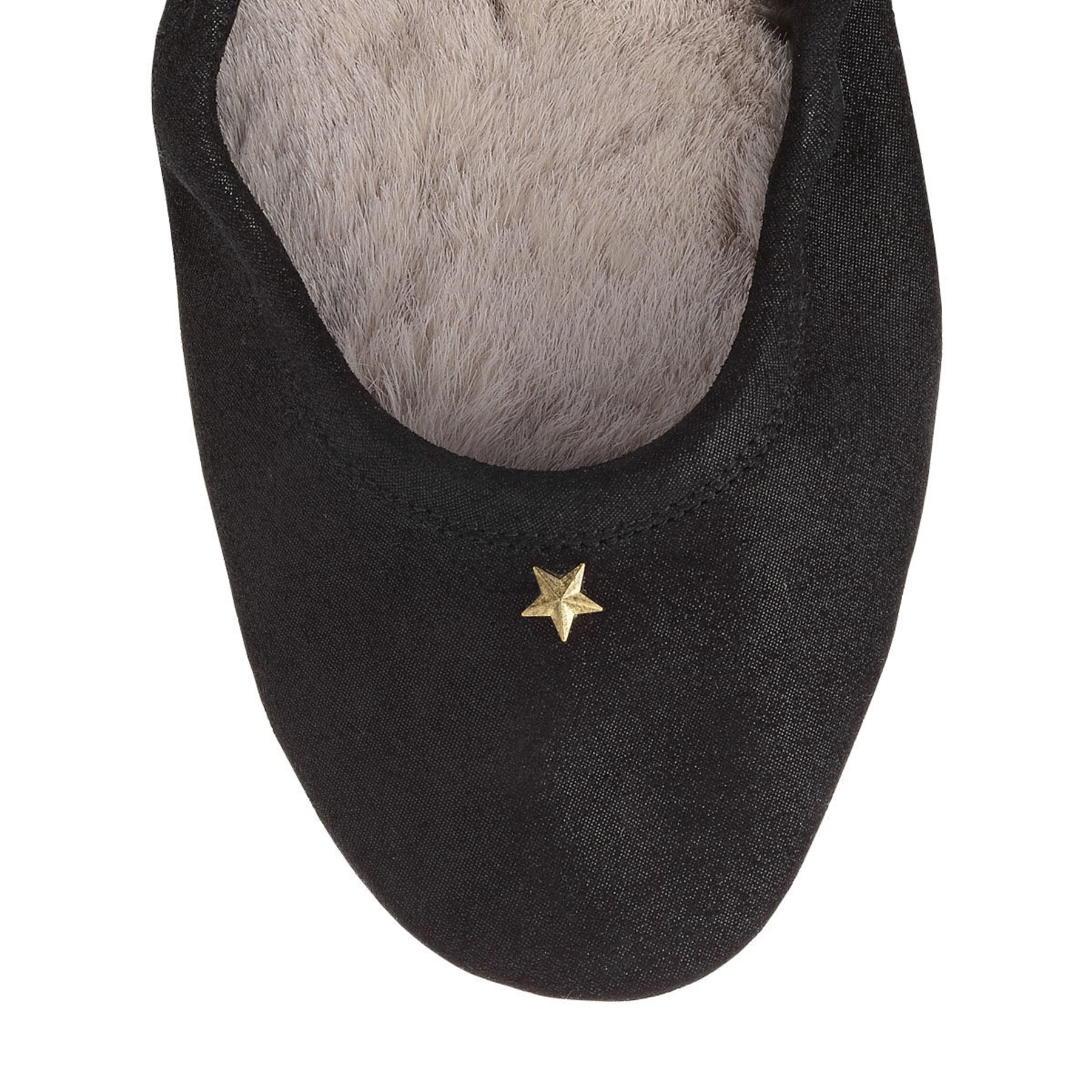 Black Shimmer Suede House Slippers | Parlour | Cruise 15 | JIMMY CHOO