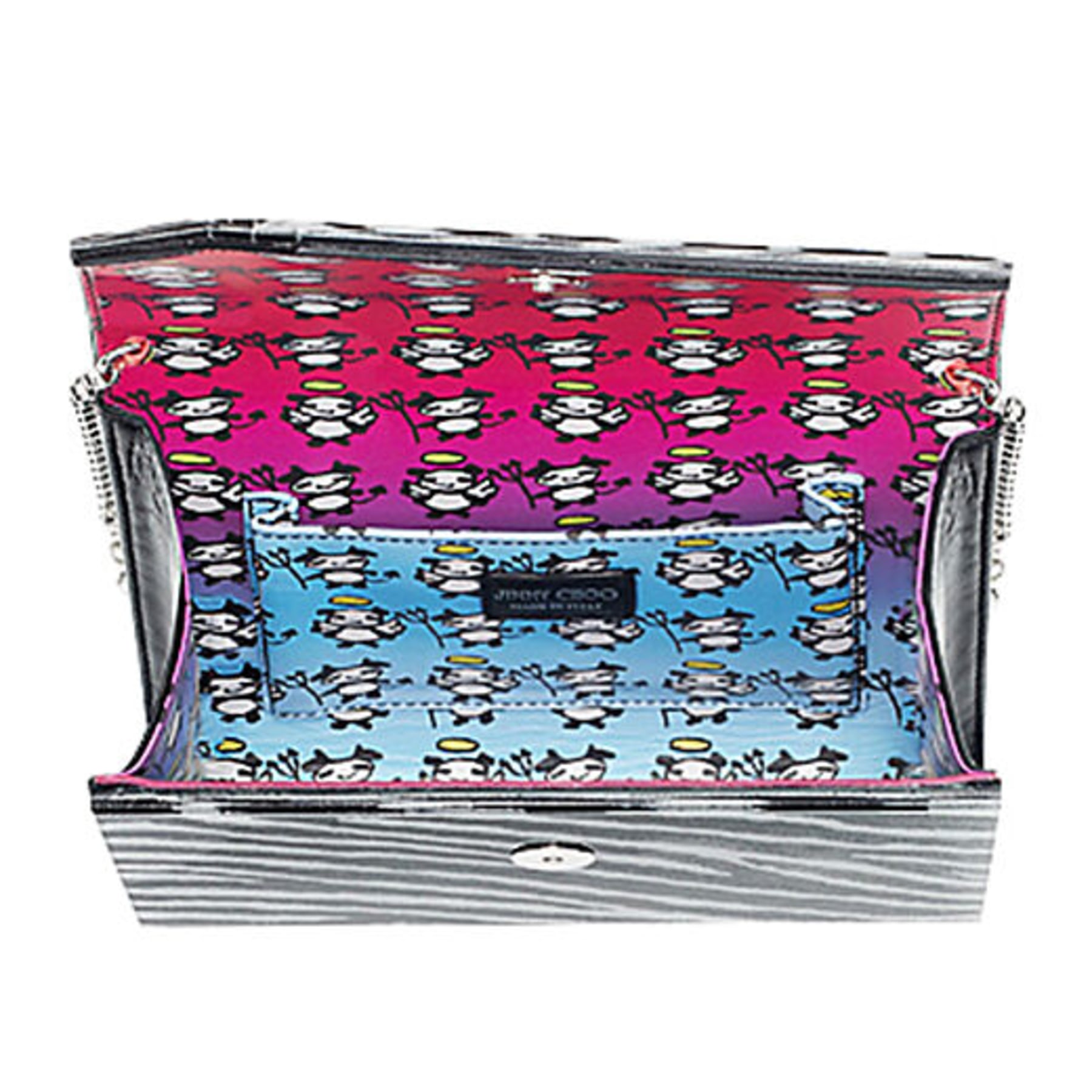 Jimmy Choo | Candy | Rob Pruitt Zebra Print Glitter Clutch Bag ...