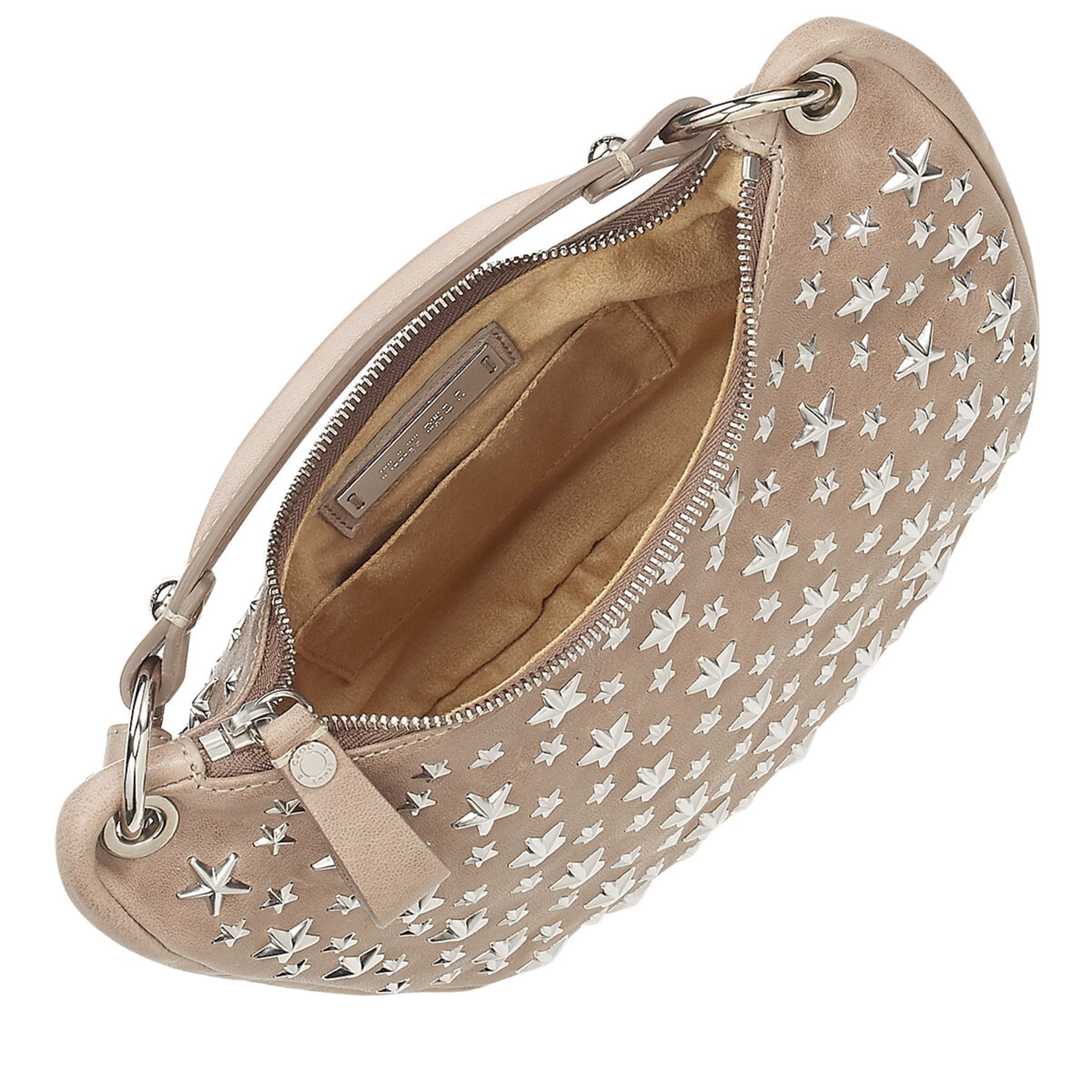 Latte Leather Shoulder Bag with Stars | Stellar | JIMMY CHOO