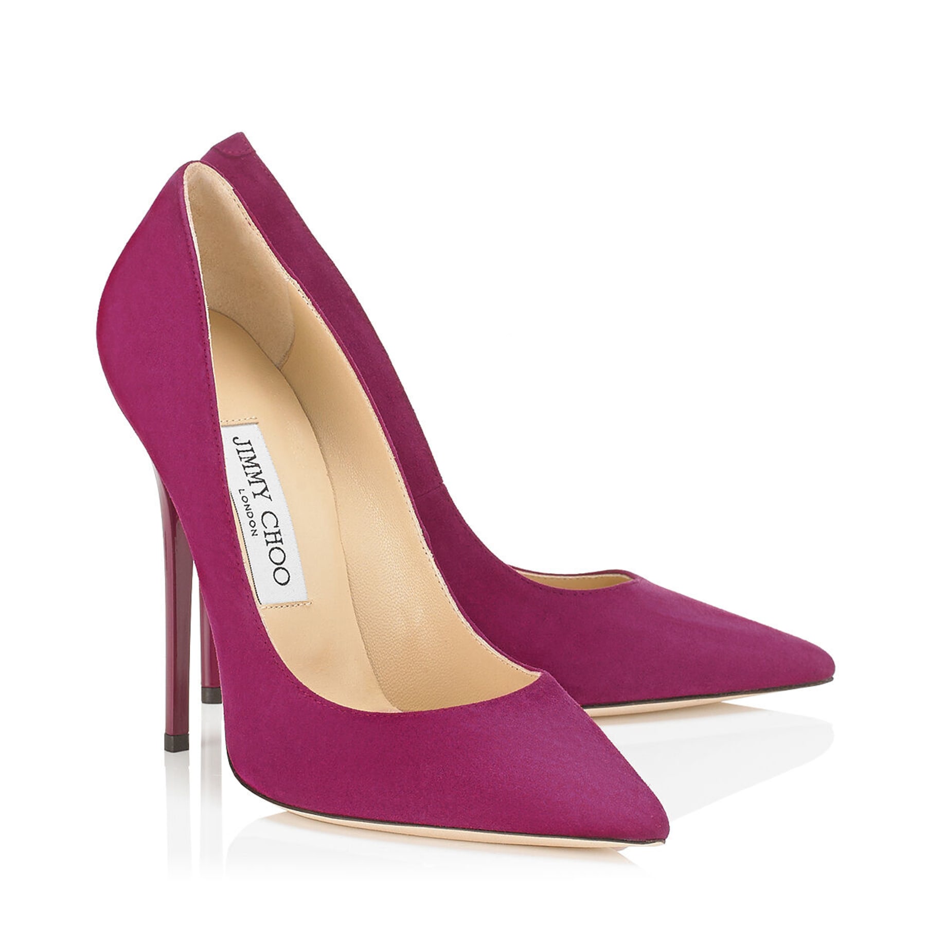 Dark Orchid Suede Pointy Toe Pumps | Anouk | Autumn Winter 14 | JIMMY CHOO
