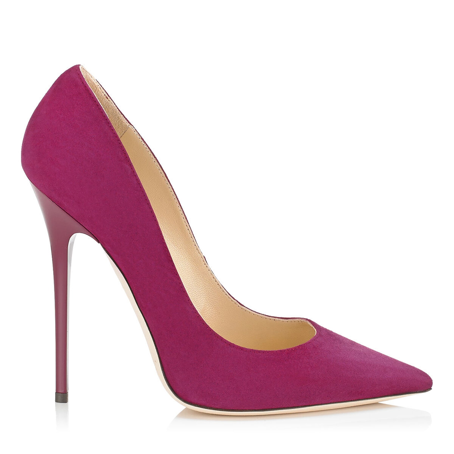 Dark Orchid Suede Pointy Toe Pumps | Anouk | Autumn Winter 14 | JIMMY CHOO