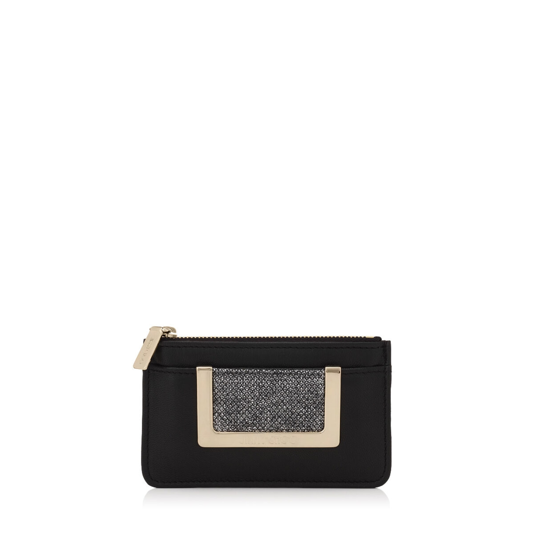 Black Nappa Leather and Lamé Glitter Key Holder | Nancy | Cruise 15 ...
