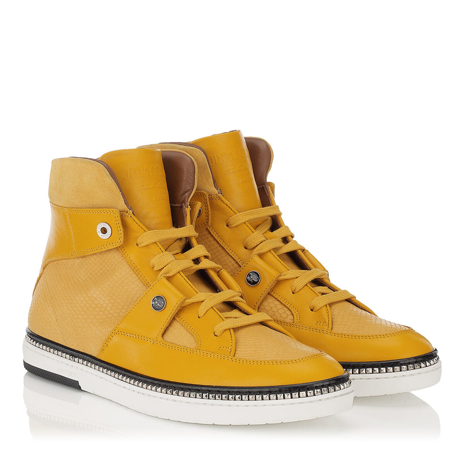 Sun Viper Print Leather Sneakers | Barlowe | Men's Collection | Pre ...