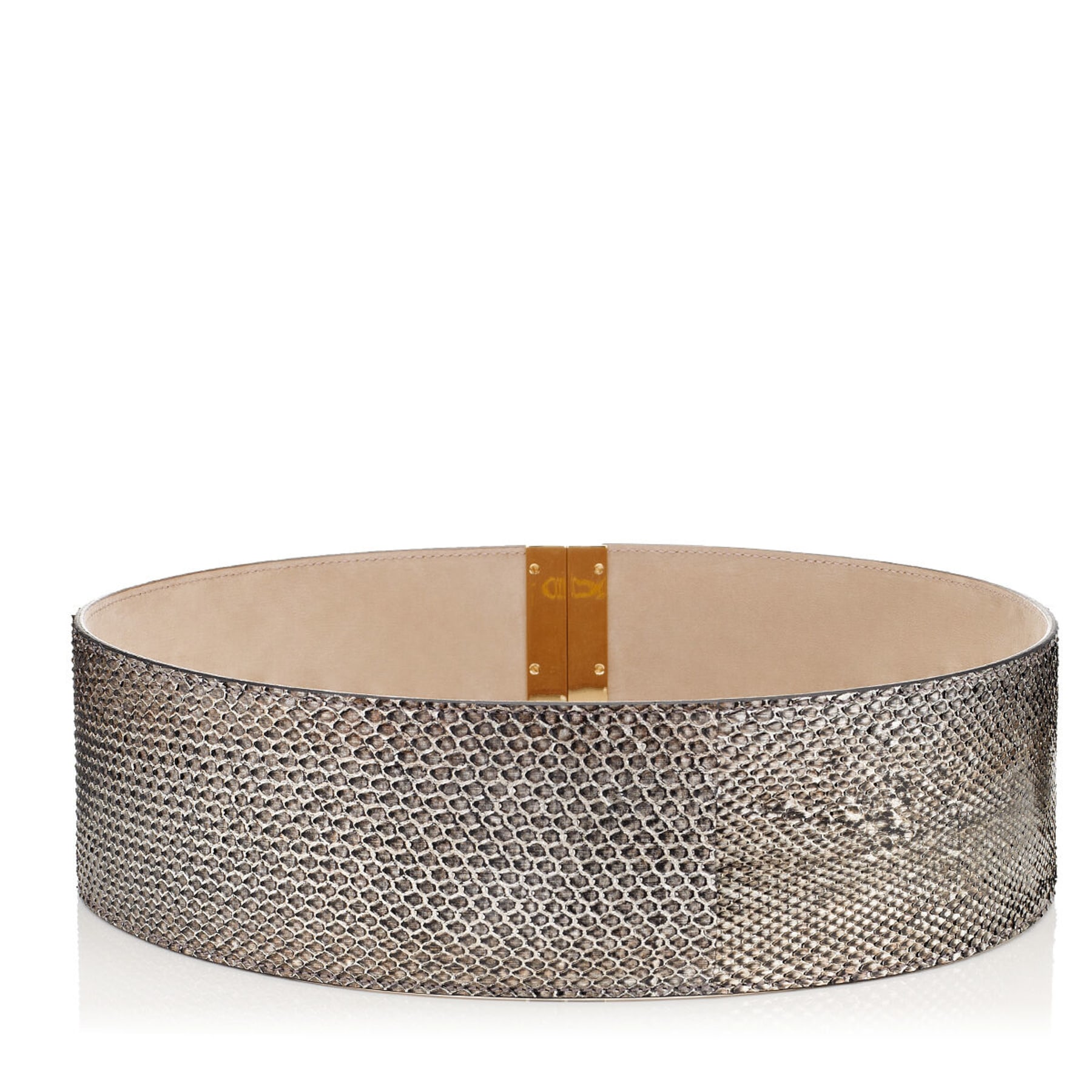 Zinc Brushed Python Waist Belt | Briony | Pre Fall 14 | JIMMY CHOO