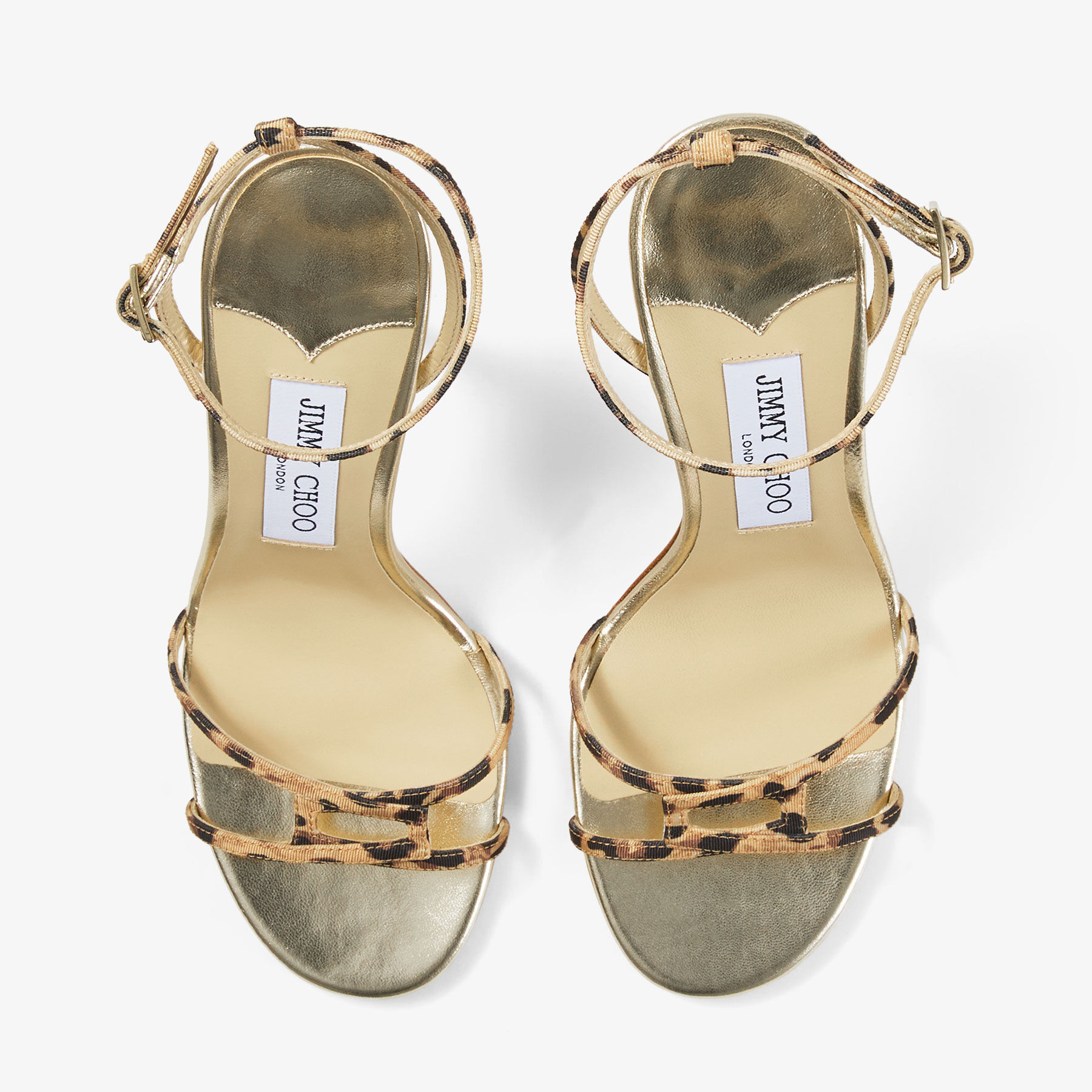 Leo | Leopard-Print Grosgrain Sandal | JIMMY CHOO