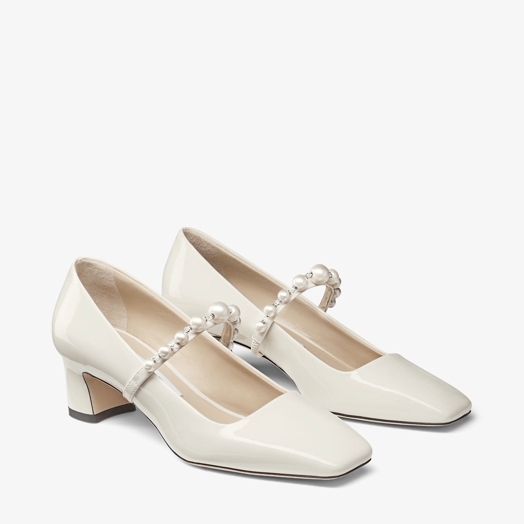 Ade 45 | Latte Patent Leather Pumps | JIMMY CHOO