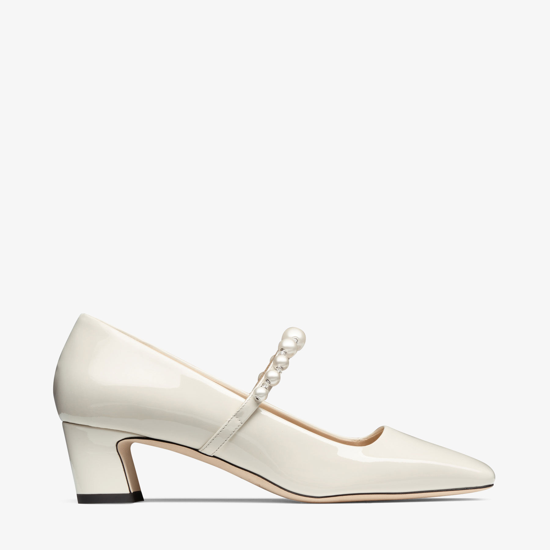 Ade 45 | Latte Patent Leather Pumps | JIMMY CHOO