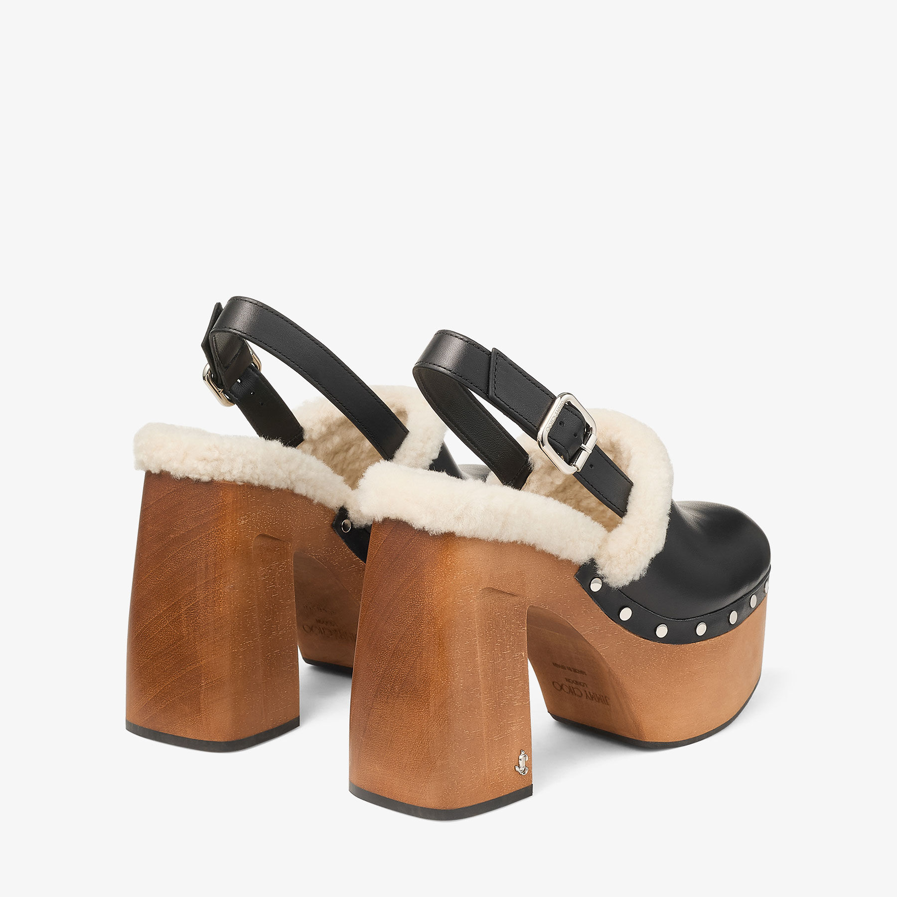 Alida Platform 135 | Zapatos destalonados con tira posterior en piel de ...