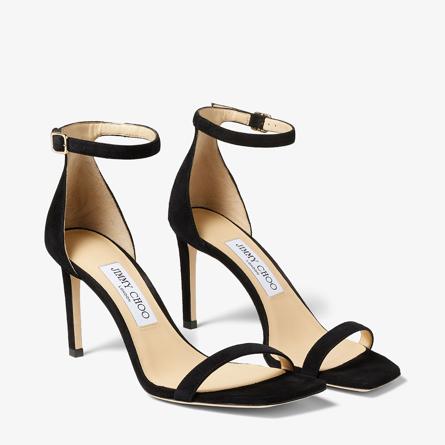 ALVA 85 | Black Suede Sandals | Summer Collection | JIMMY CHOO AU