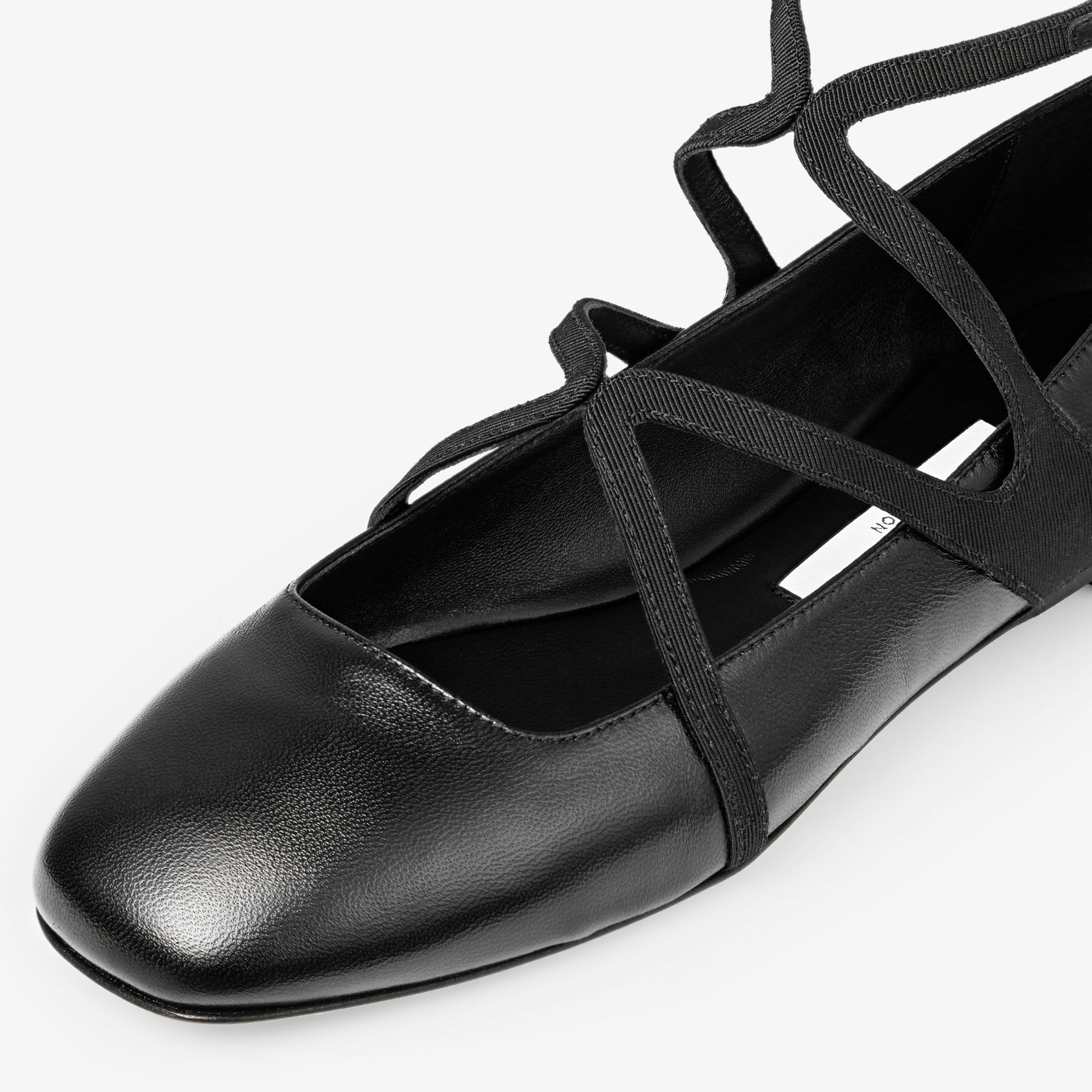 Astoria Flat | Black/Black Nappa Leather Flats | JIMMY CHOO