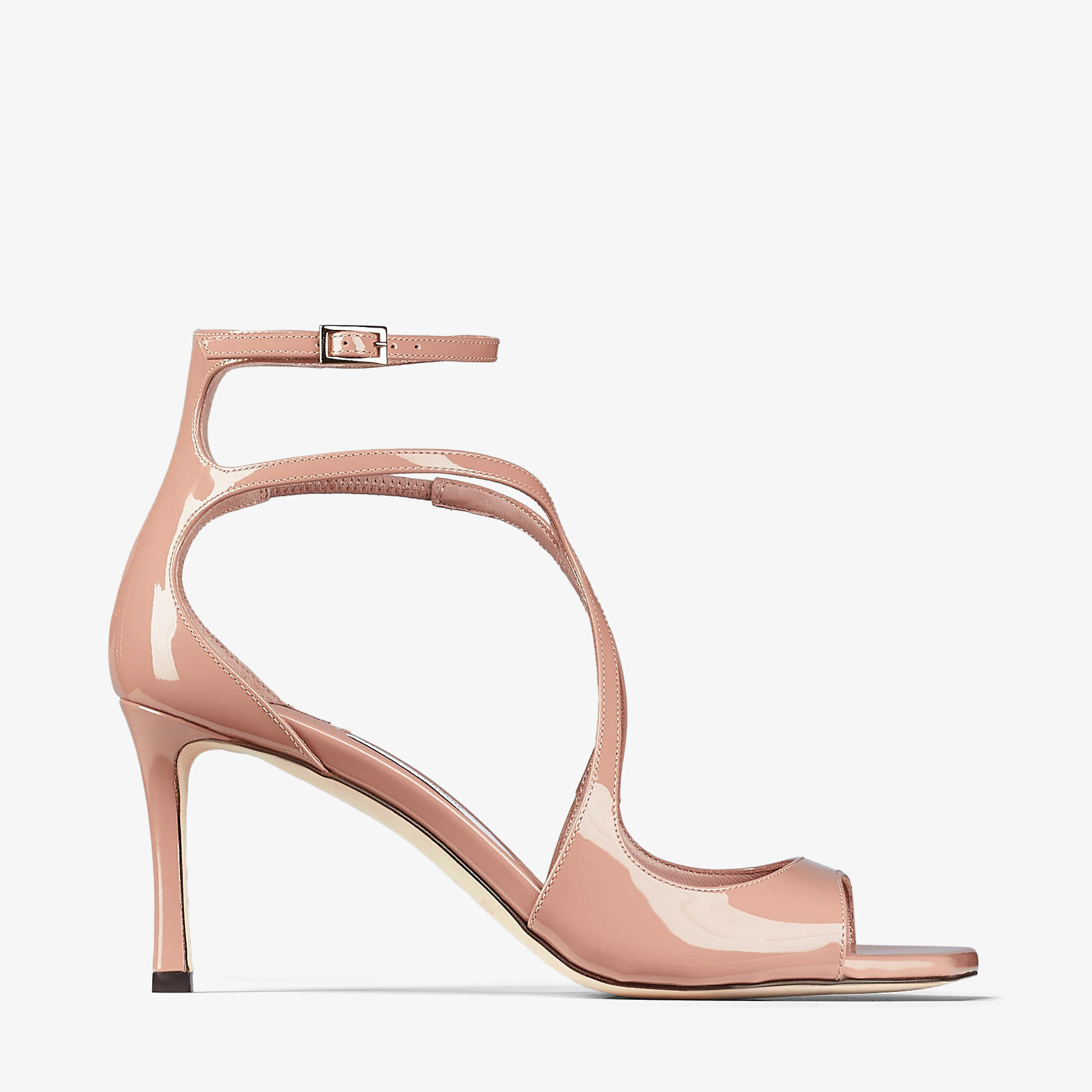 AZIA 75 | Ballet Pink Patent Leather Sandals | Winter 2022 collection ...