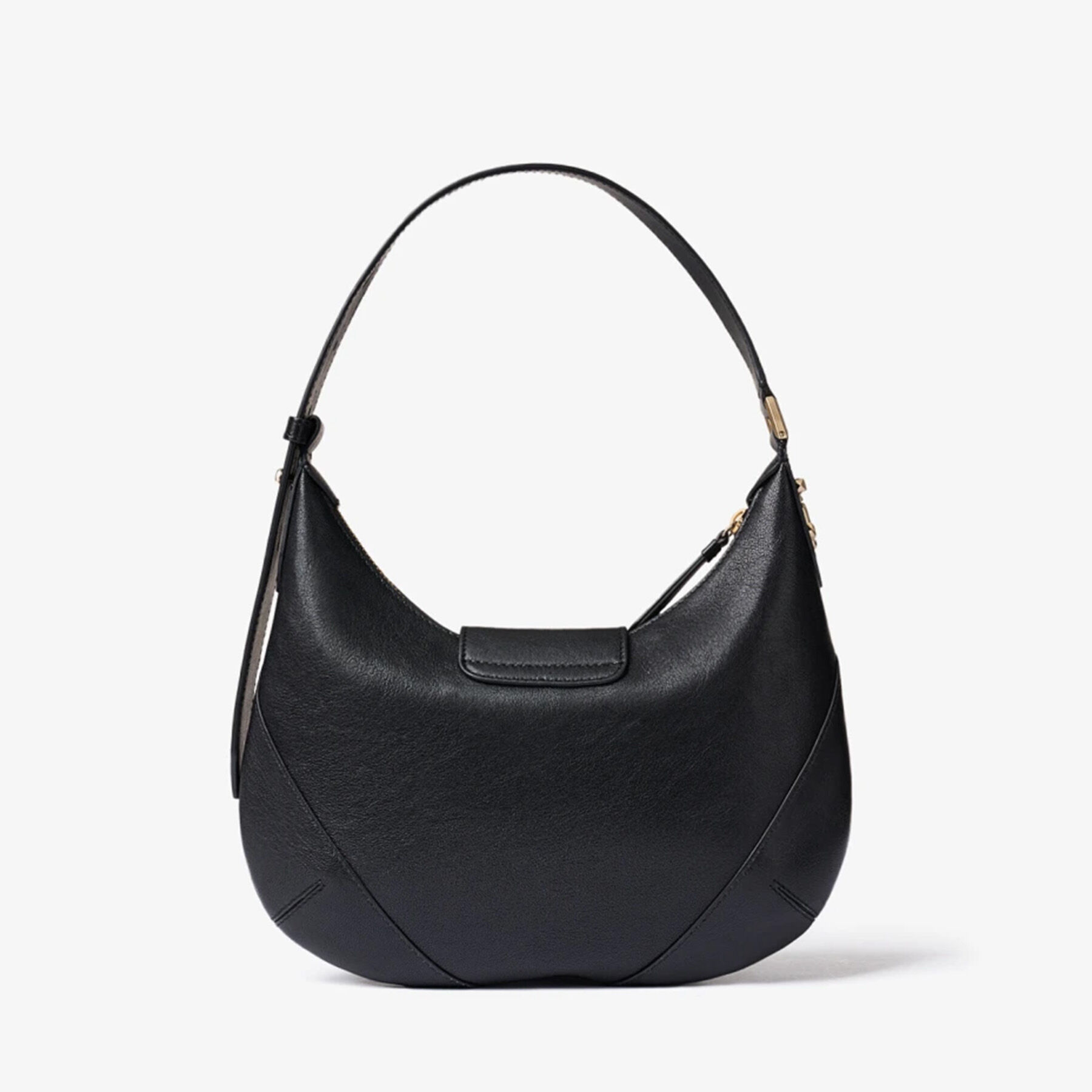 Bar Hobo Small | Black Biker Leather Shoulder Bag | JIMMY CHOO