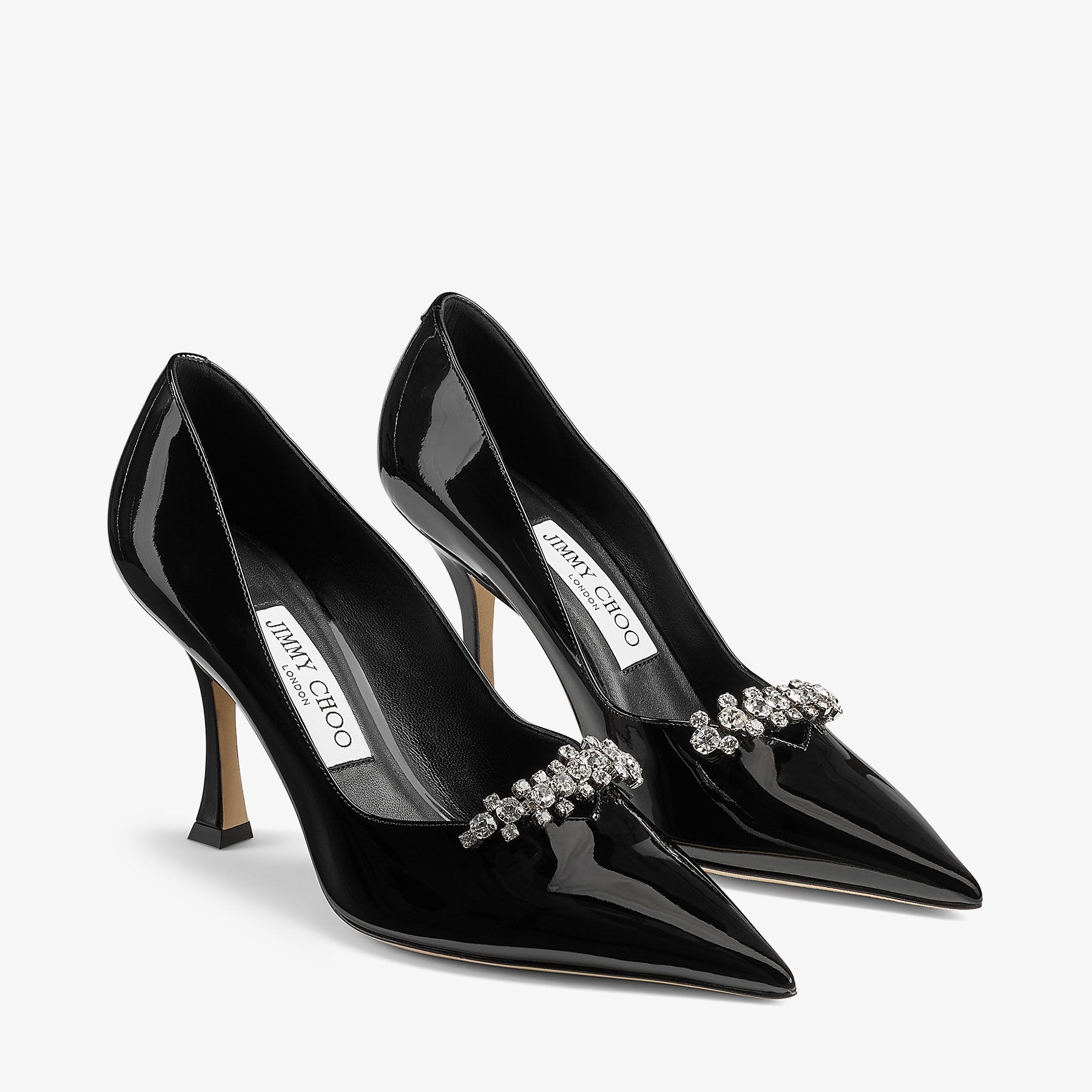 Belinda Pump 90 | Zapatos de salón de charol de color negro | JIMMY CHOO