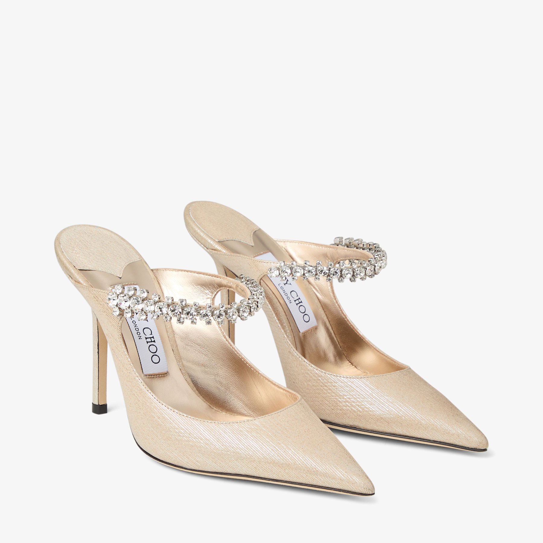 Bing 100 | Gold Metallic Leather Mules | JIMMY CHOO