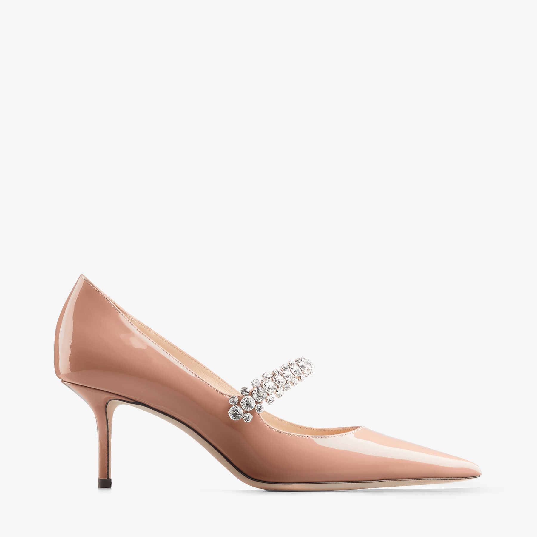 Bing Pump 65 | Ballet Pink Patent Leather Pumps with Crystals | JIMMY CHOO