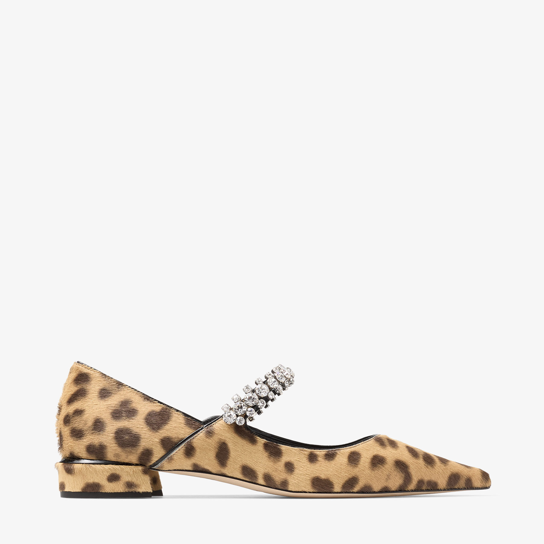 Bing Pump Flat| Natural Leopard Print Pony Flats | JIMMY CHOO
