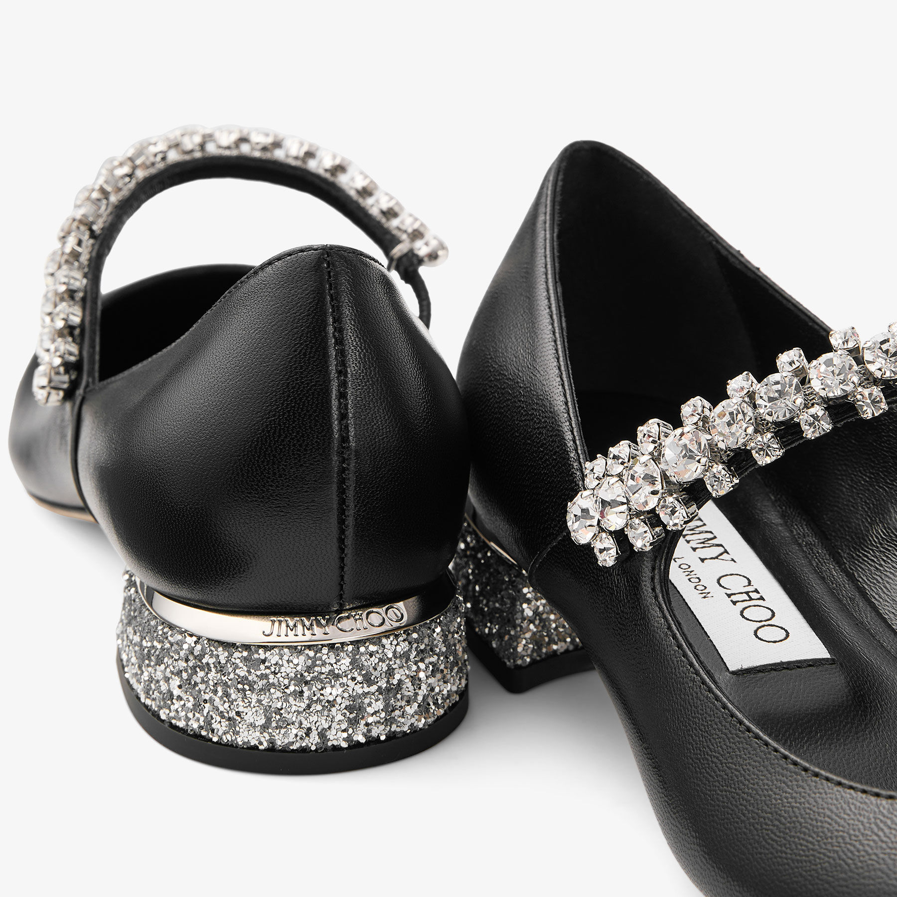 Bing Pump Flat | Black Nappa Leather Flats | JIMMY CHOO