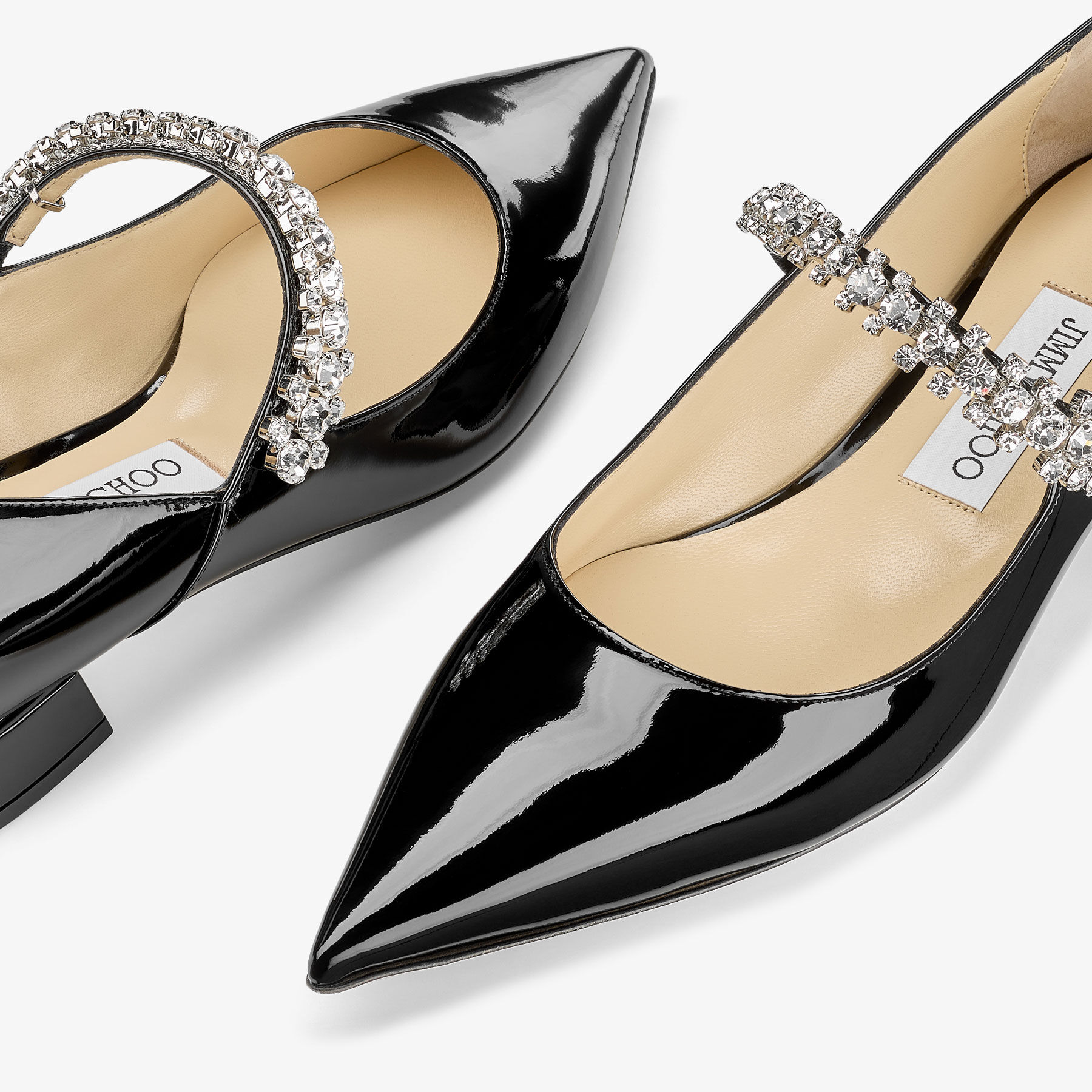Bing Pump Flat|Black Patent Leather Flats| JIMMY CHOO