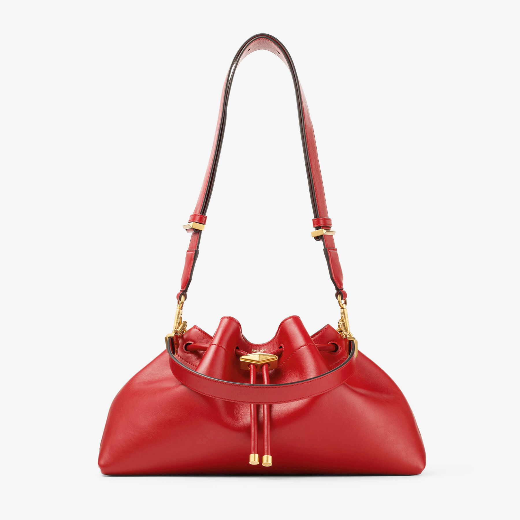 Cinch M | Ruby Red Leather Handbag| JIMMY CHOO
