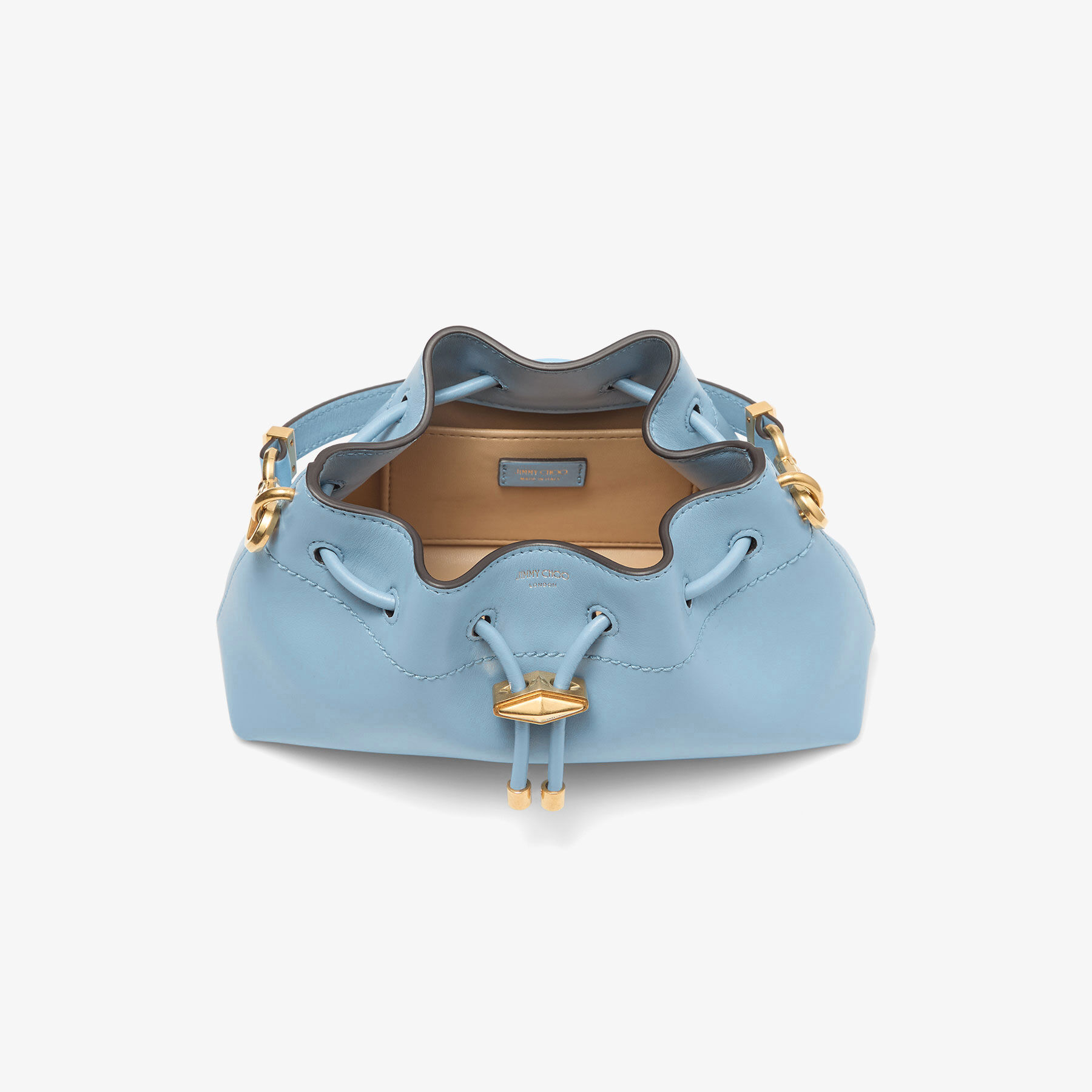 Cinch S | Dusty Blue Leather Bag | JIMMY CHOO